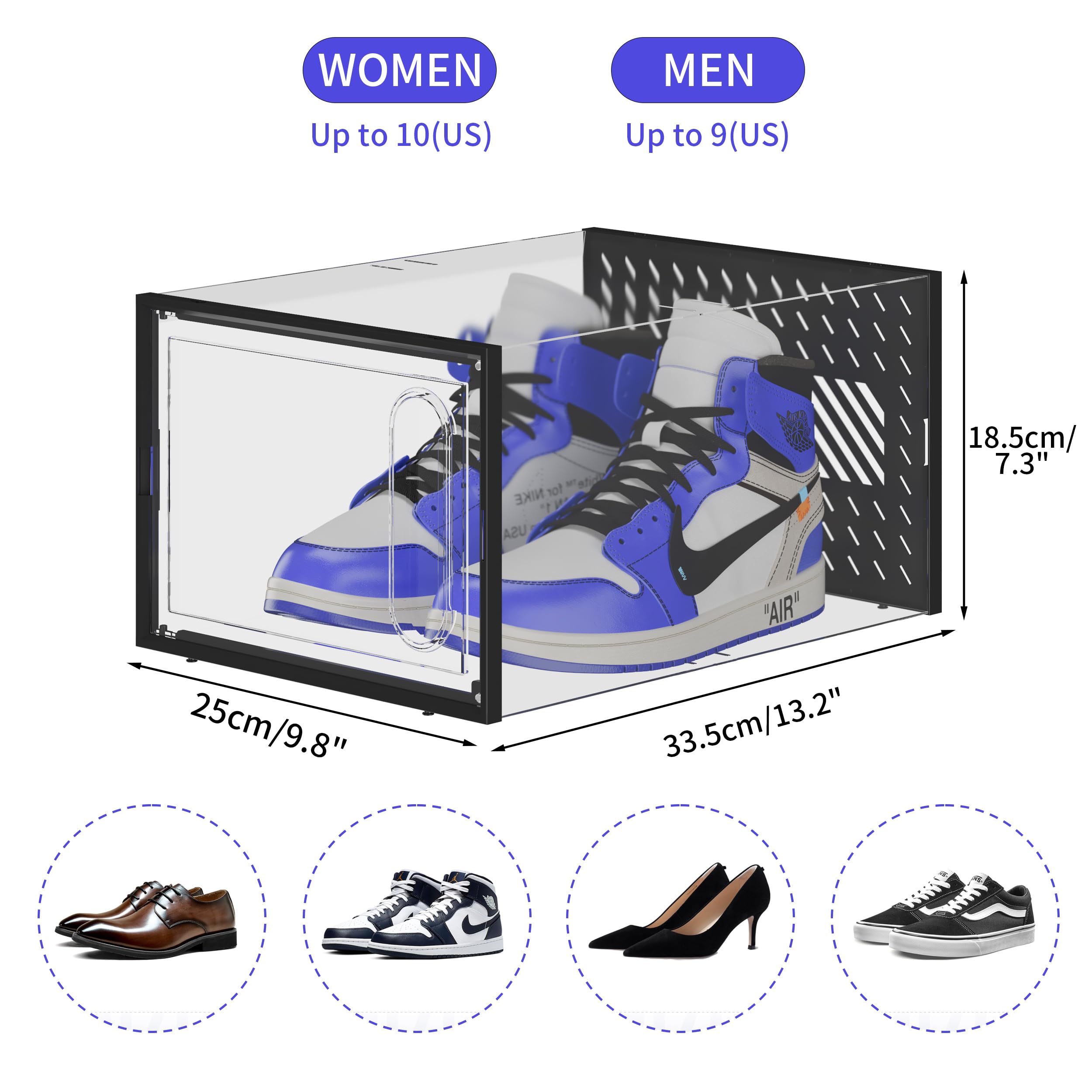 Snapklik.com : JOISCOPE Sturdy 12 Pack Shoe Storage Organizer, Shoe ...