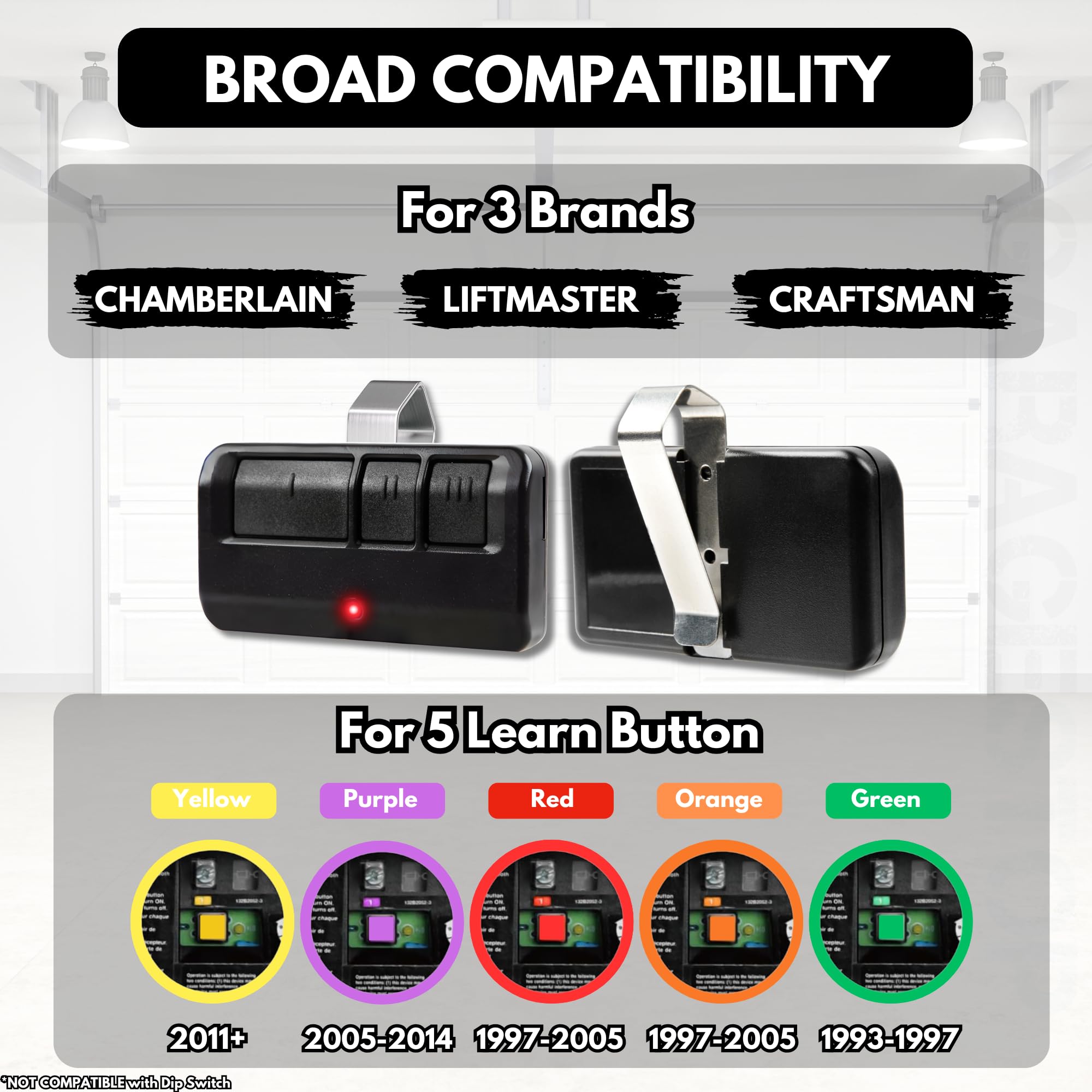 Snapklik.com : Garage Stop Garage Door Opener Remote, 893LM 893Max For ...