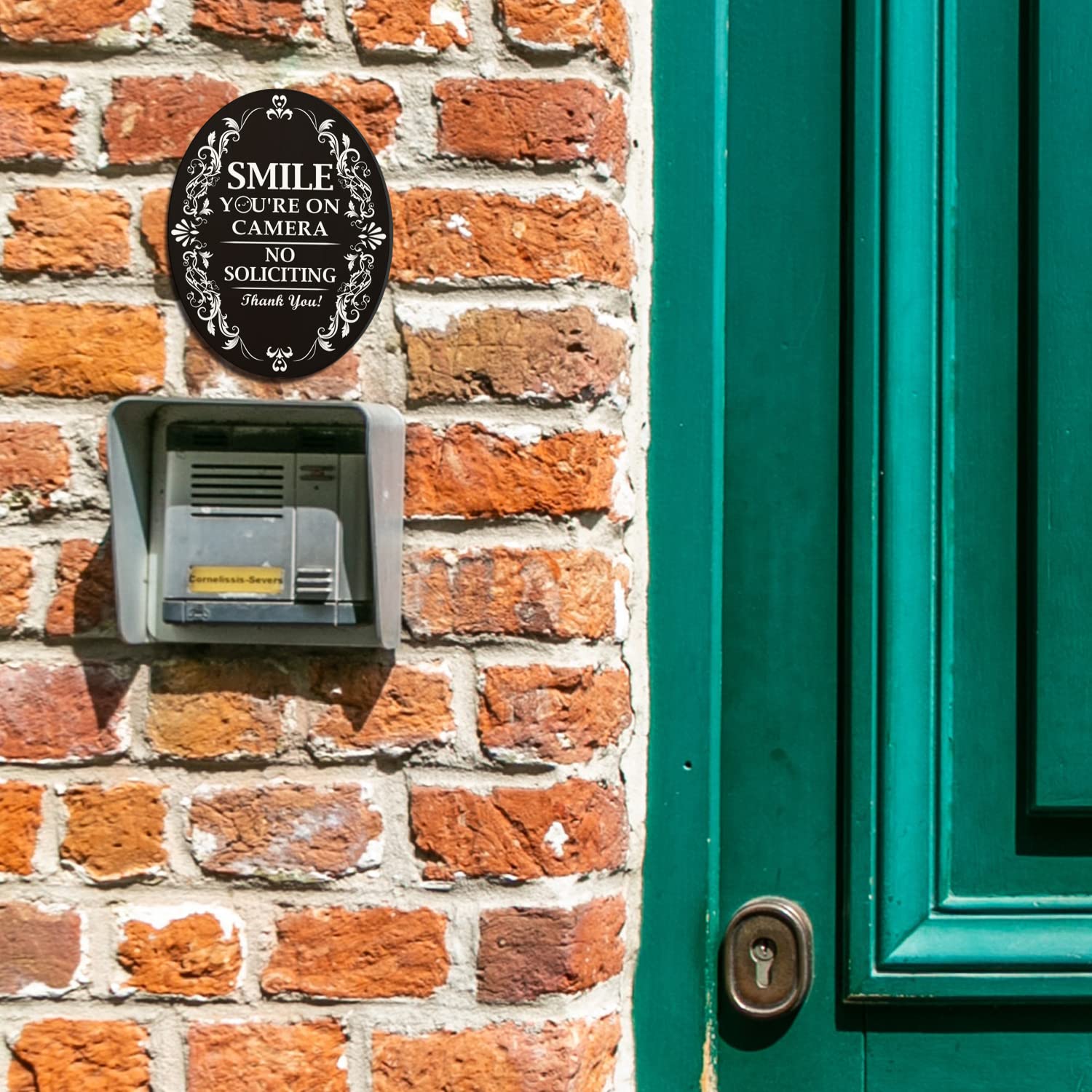 Snapklik.com : PMB001 No Soliciting Decorative Door Sign - Smile Youre ...