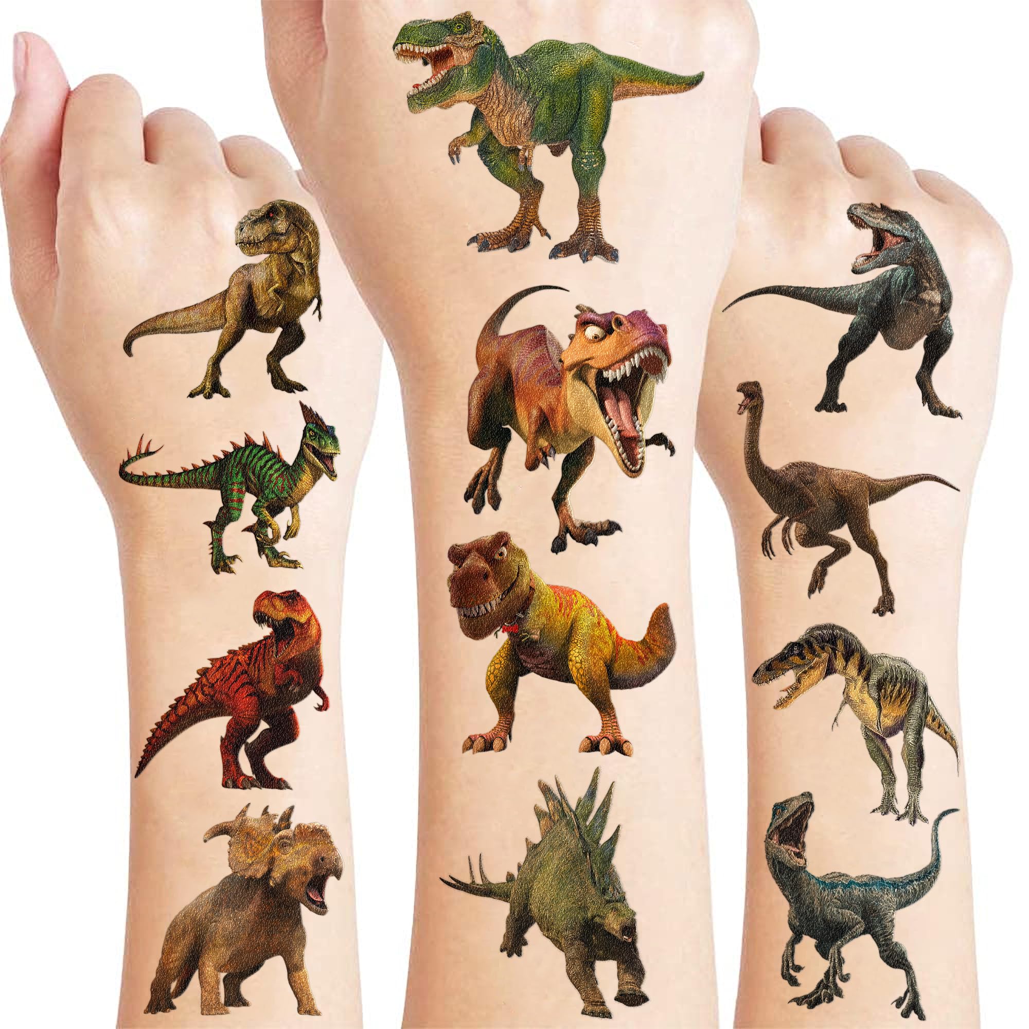 Amazon.com: Dinosaur Tattoos Temporary Realistic Dino T Rex Theme ...