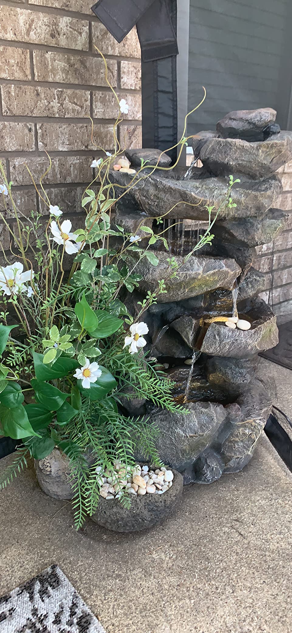 $30/mo - Finance Ferrisland Outdoor Rock Waterfall Fountain Cascading ...