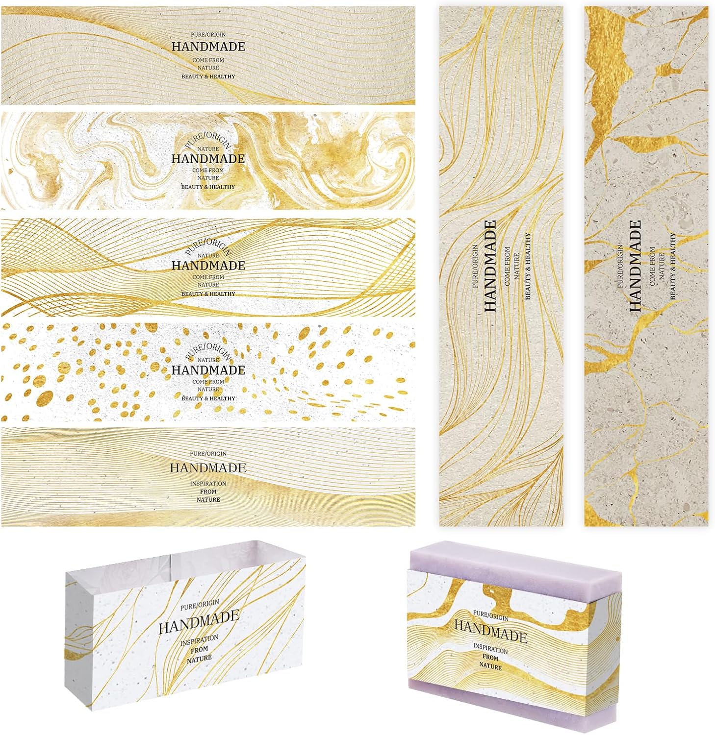 Amazon.com: PH PandaHall 90pcs Soap Wrappers, 9 Styles Soap Packaging ...