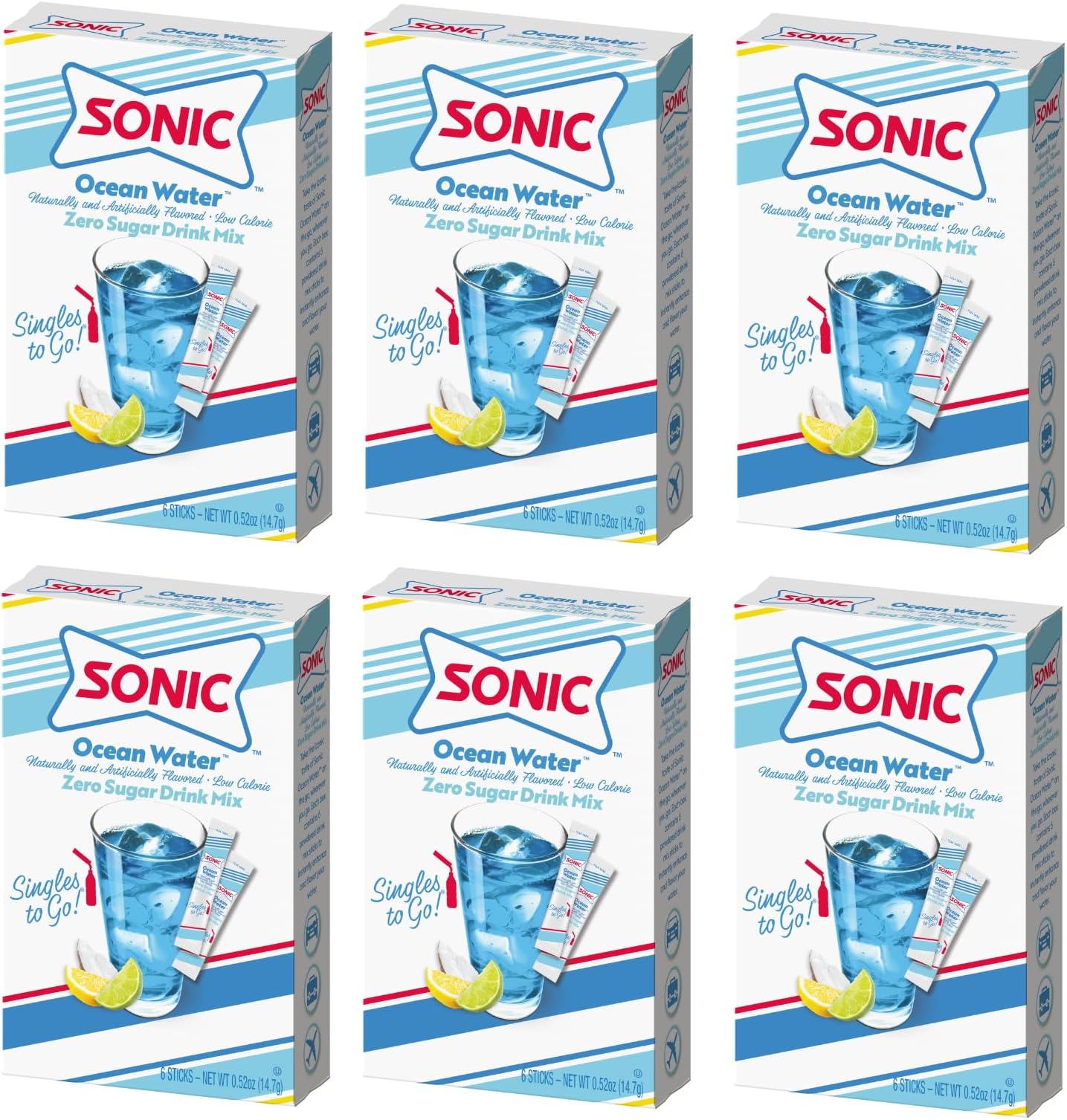Amazon.com : Sonic Limeade Singles to Go Drink Mix, Includes 6 Boxes ...