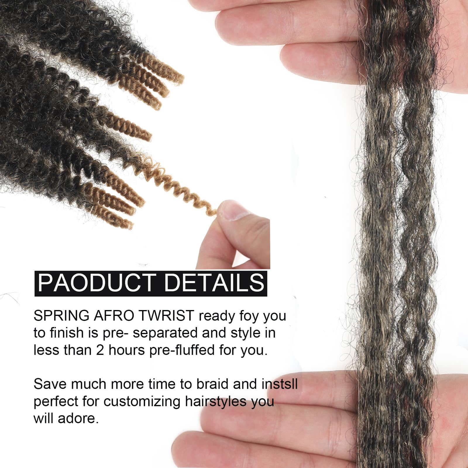 Snapklik.com : 24 Inch Pre-Separated Springy Afro Twist Hair 8 Packs ...