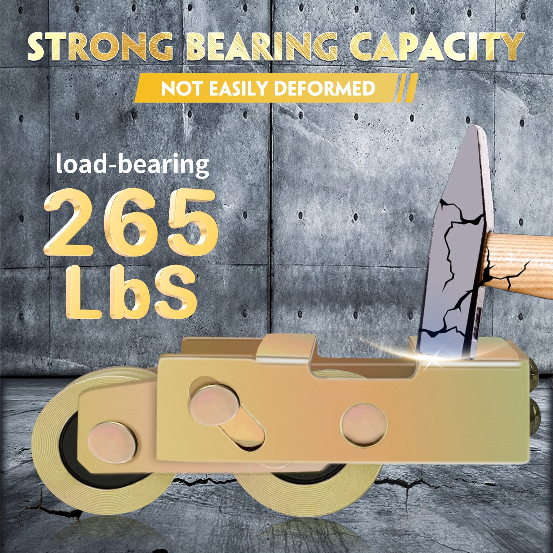 Snapklik.com : Sliding Patio Track Rollers, Heavy Duty 1-1/4 Stainless ...