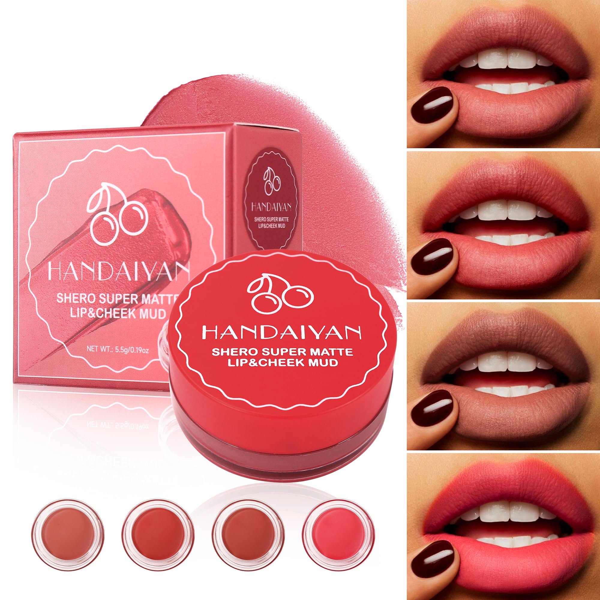 Snapklik.com : DLZZRS Matte Lip Mud, 2 In 1 Lip Mud For Cheek & Lips ...