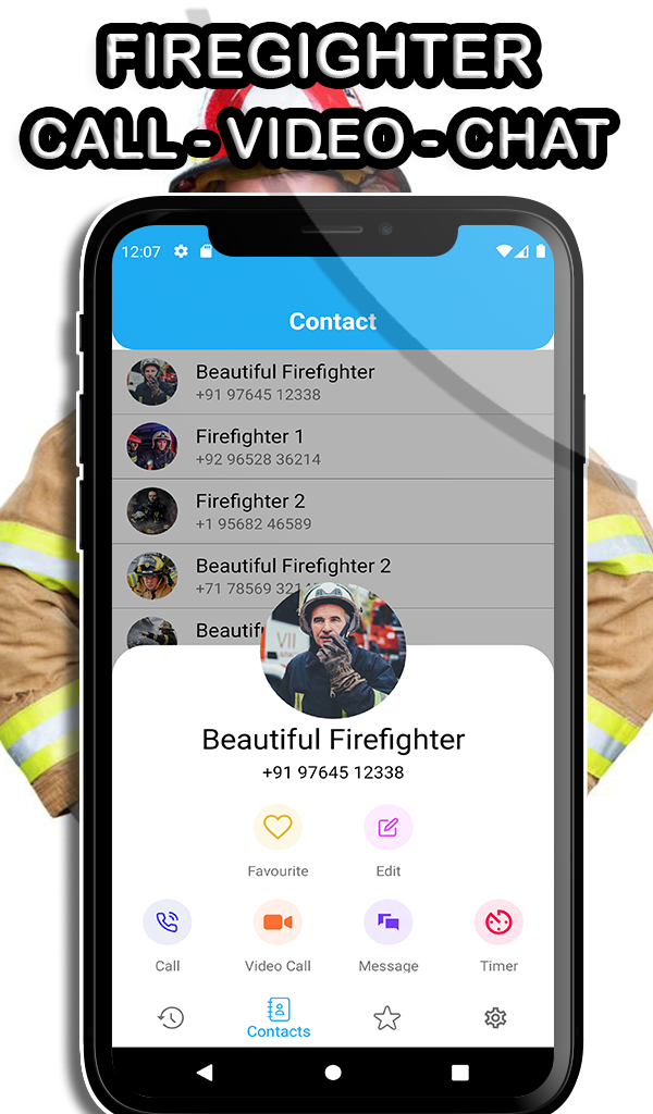 fake call Firefighter - Incoming voice & Video from Firefighter and ...