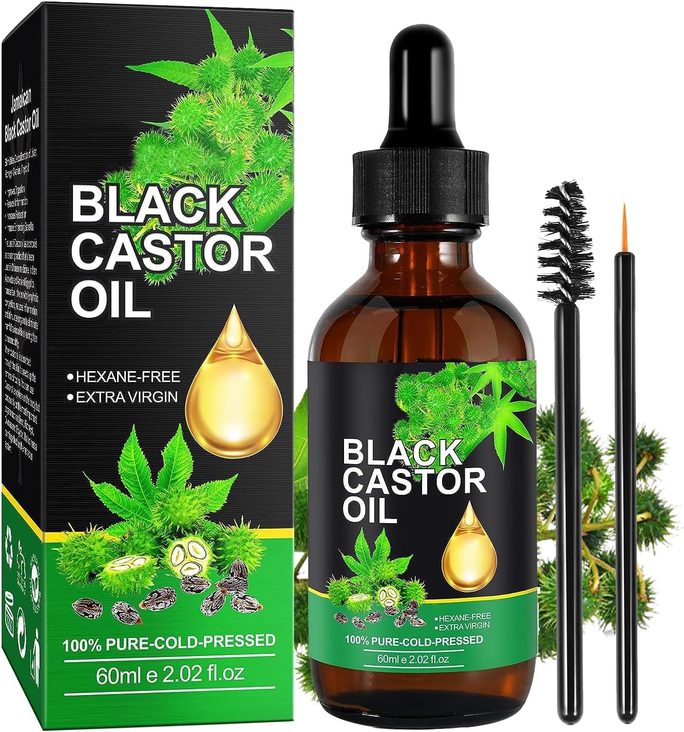 Amazon.com: GoldWorld Jamaican 100% Organic Pure Black Castor Oil Cold ...
