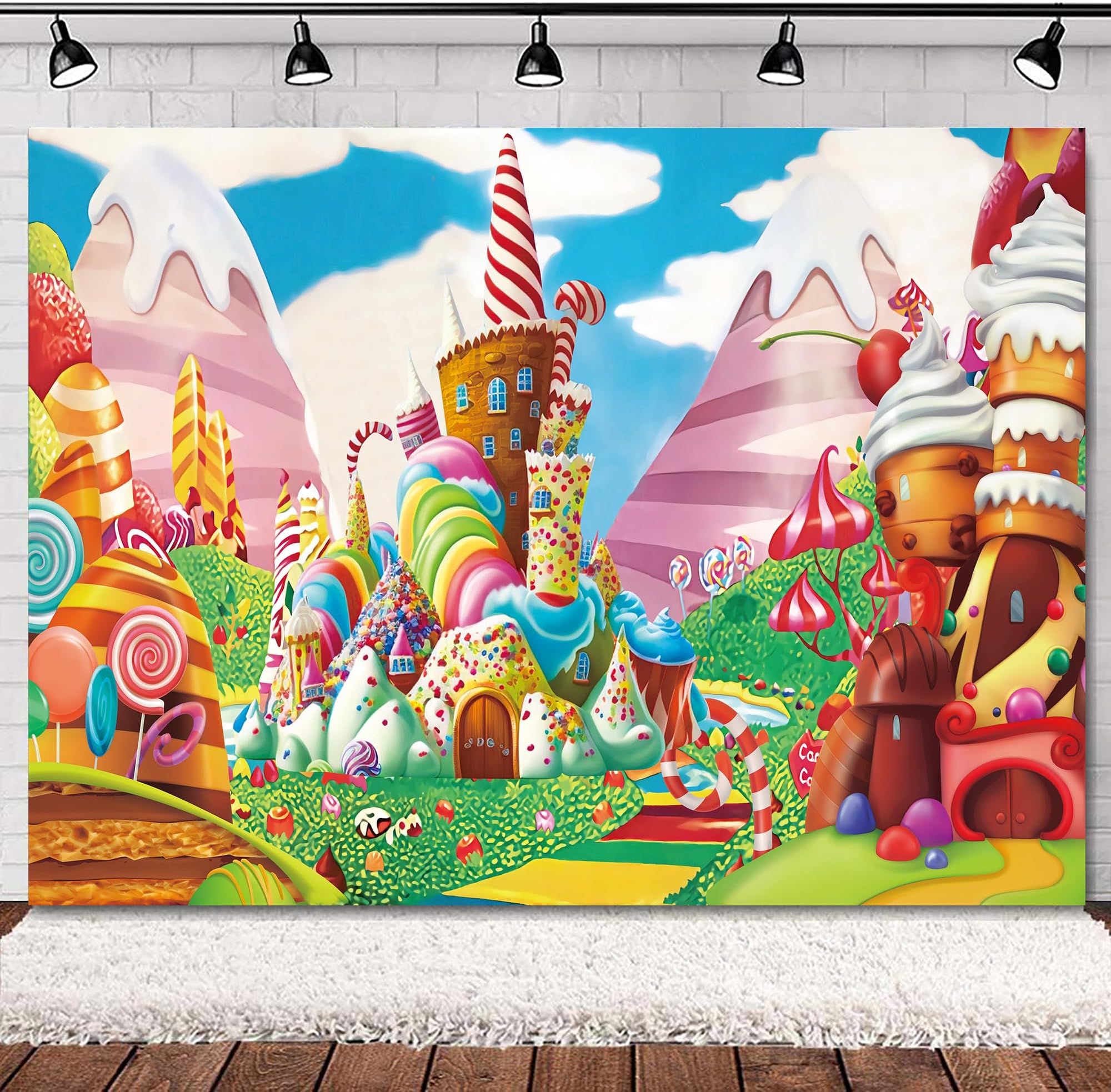 Amazon.com : Photo Background Candyland Backdrop Props Vinly Backdrops ...