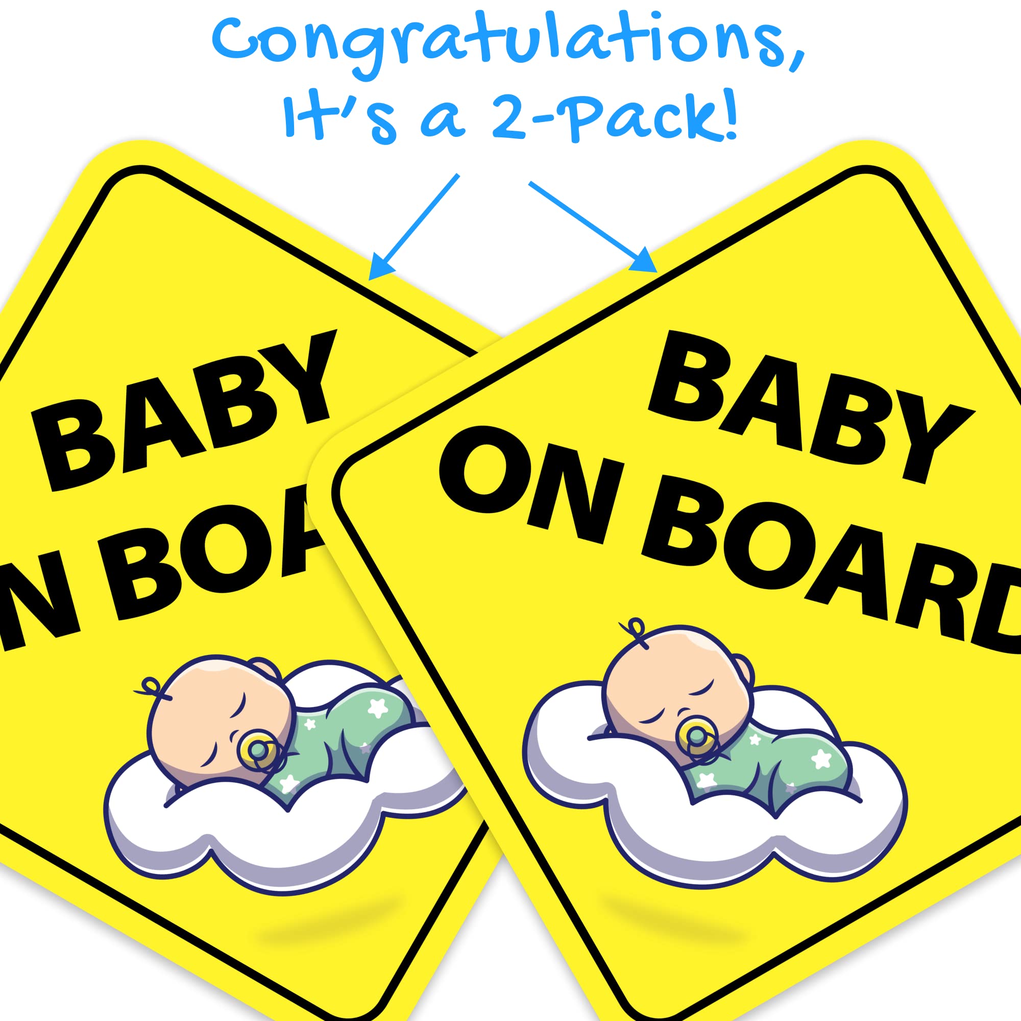 Snapklik.com : Stickios Baby In Car Stickers For Boys & Girls