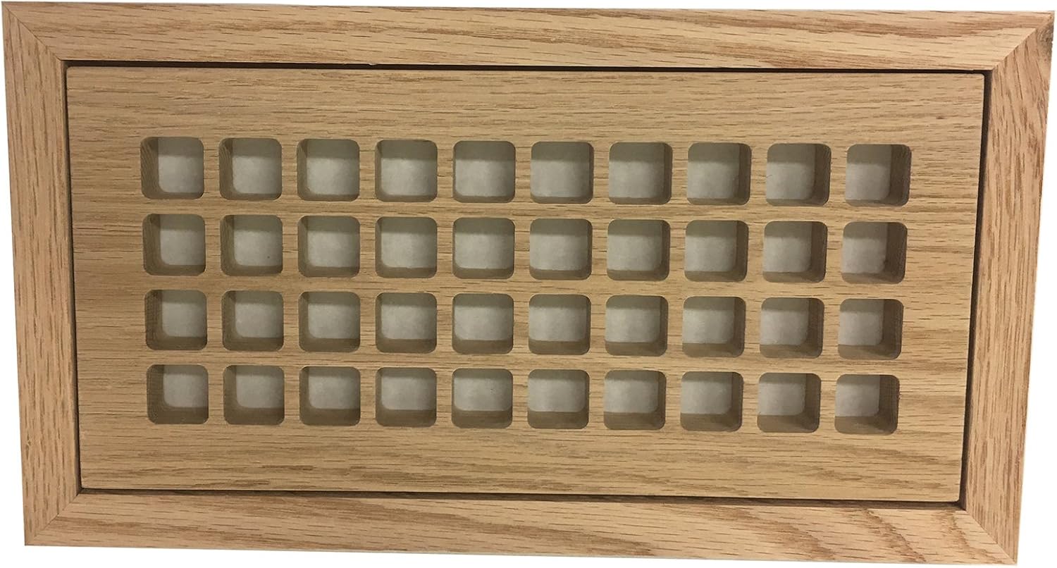 White Oak Hardwood Floor Register, 4 x 10 Inch by Cape Cod Air Grilles ...