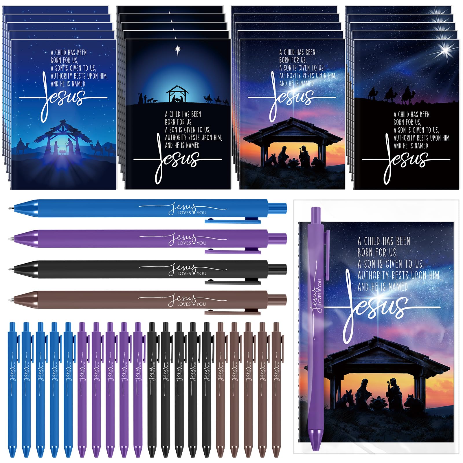 Amazon.com : Resholder 40 Pcs Jesus Christmas Gifts Bulk Include 20 ...