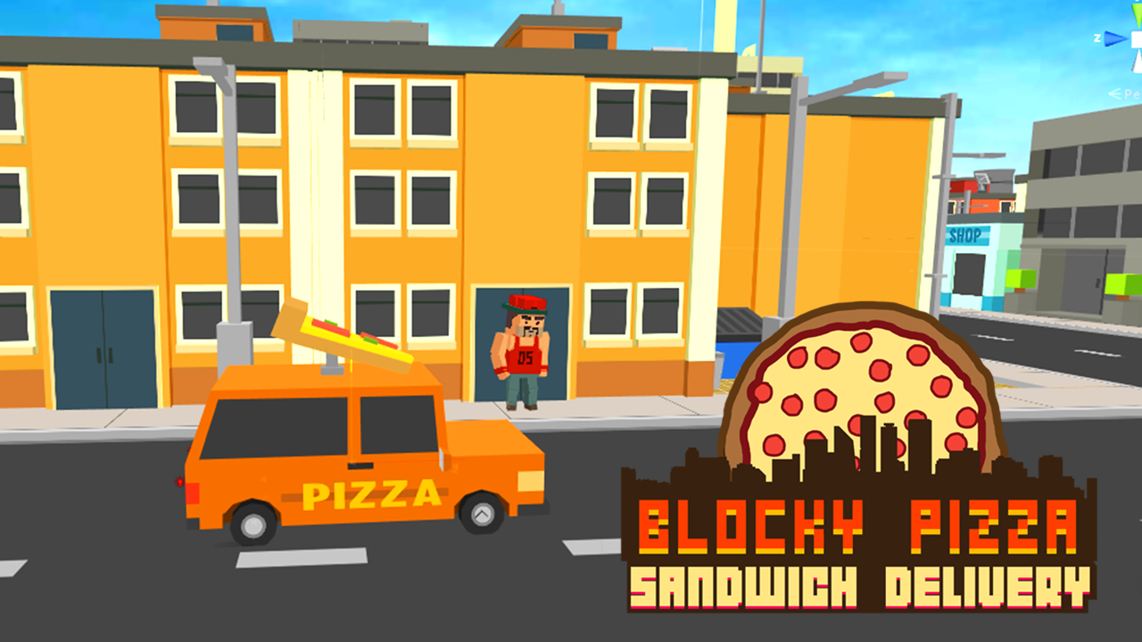 Blocky Pizza Sandwich Delivery Driver Simulator: Delivery Tycoon Food ...