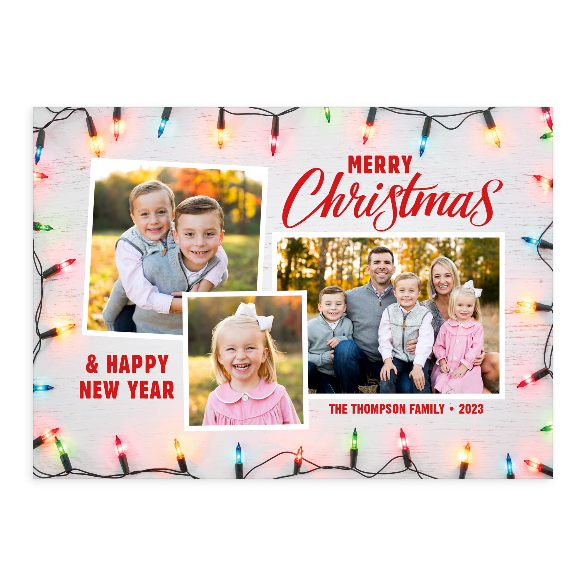 Amazon.com : Let's Make Memories Personalized Colorful Trio Holiday ...