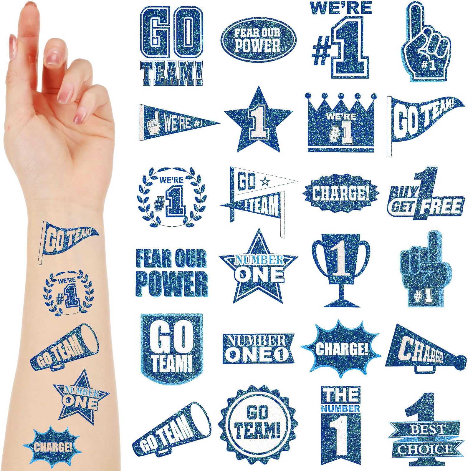 Amazon.com : Landhoow 240 Pcs Team Spirit Tattoos Temporary for Kids ...