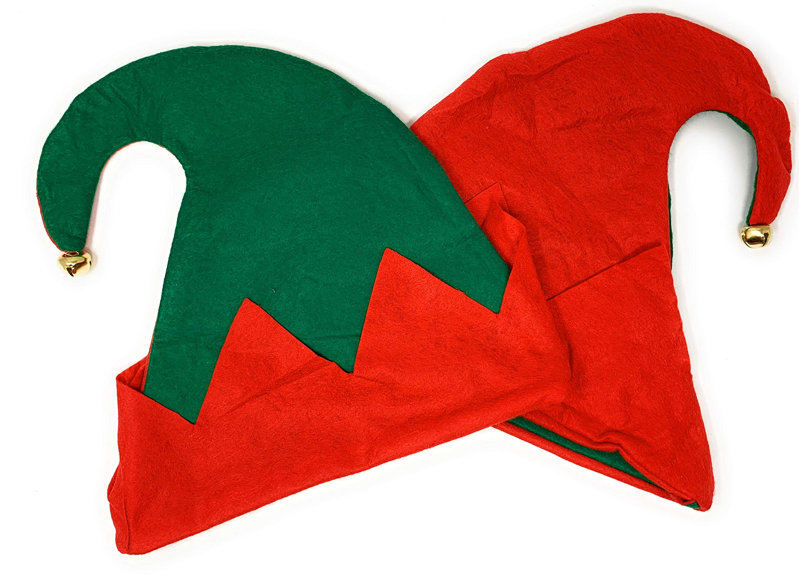 Amazon.com: Funiverse Bulk 12 Pack Christmas Elf Hat with Jingle Bell ...