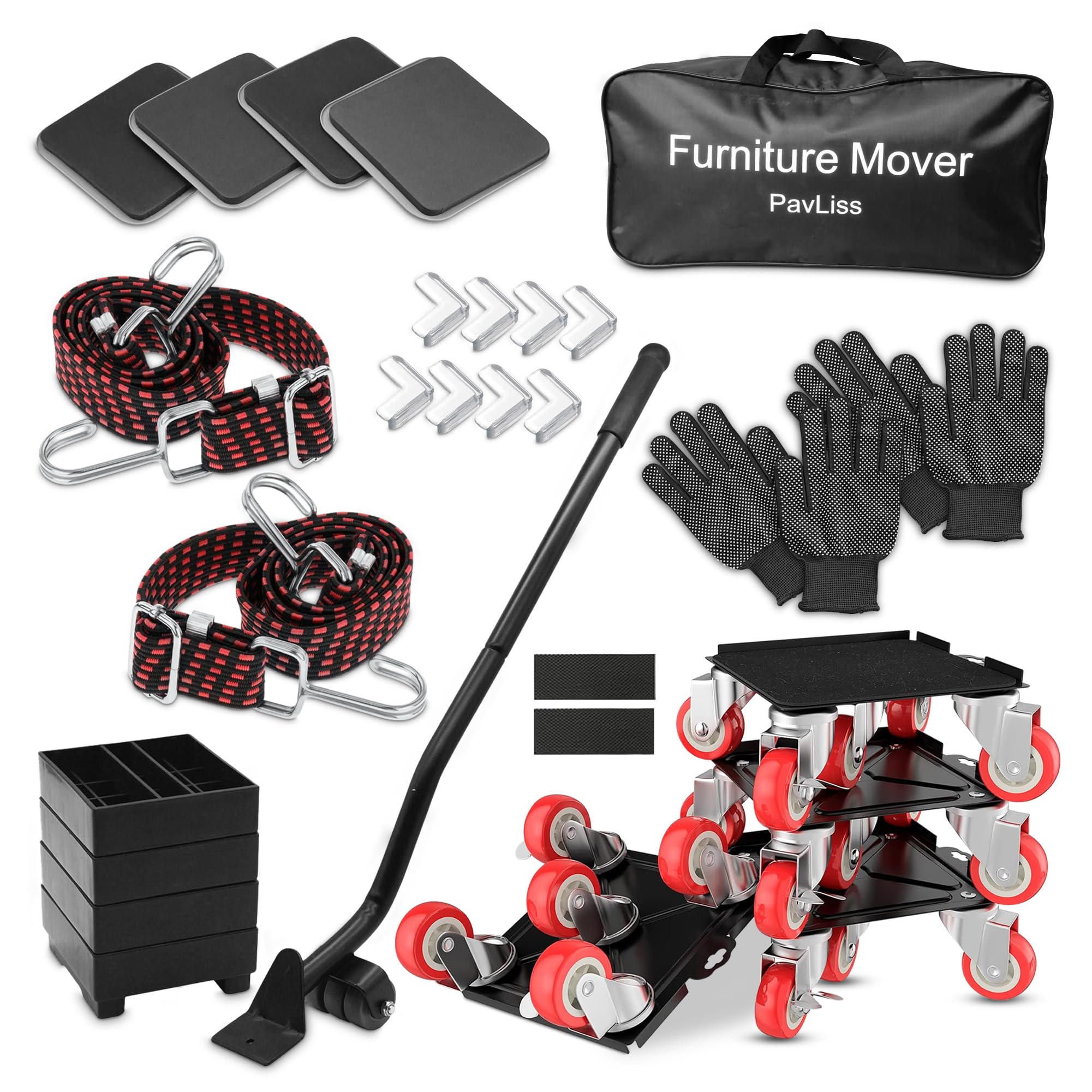 Amazon.com: PavLiss Heavy Duty Furniture Movers Kit - 360° Sliders with ...