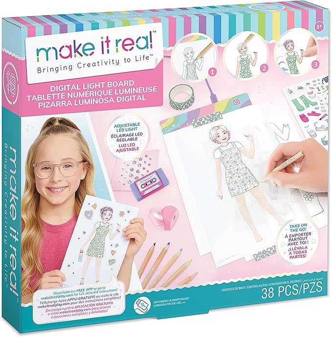 Amazon.com: Make It Real Tablero de luz digital : Juguetes y Juegos