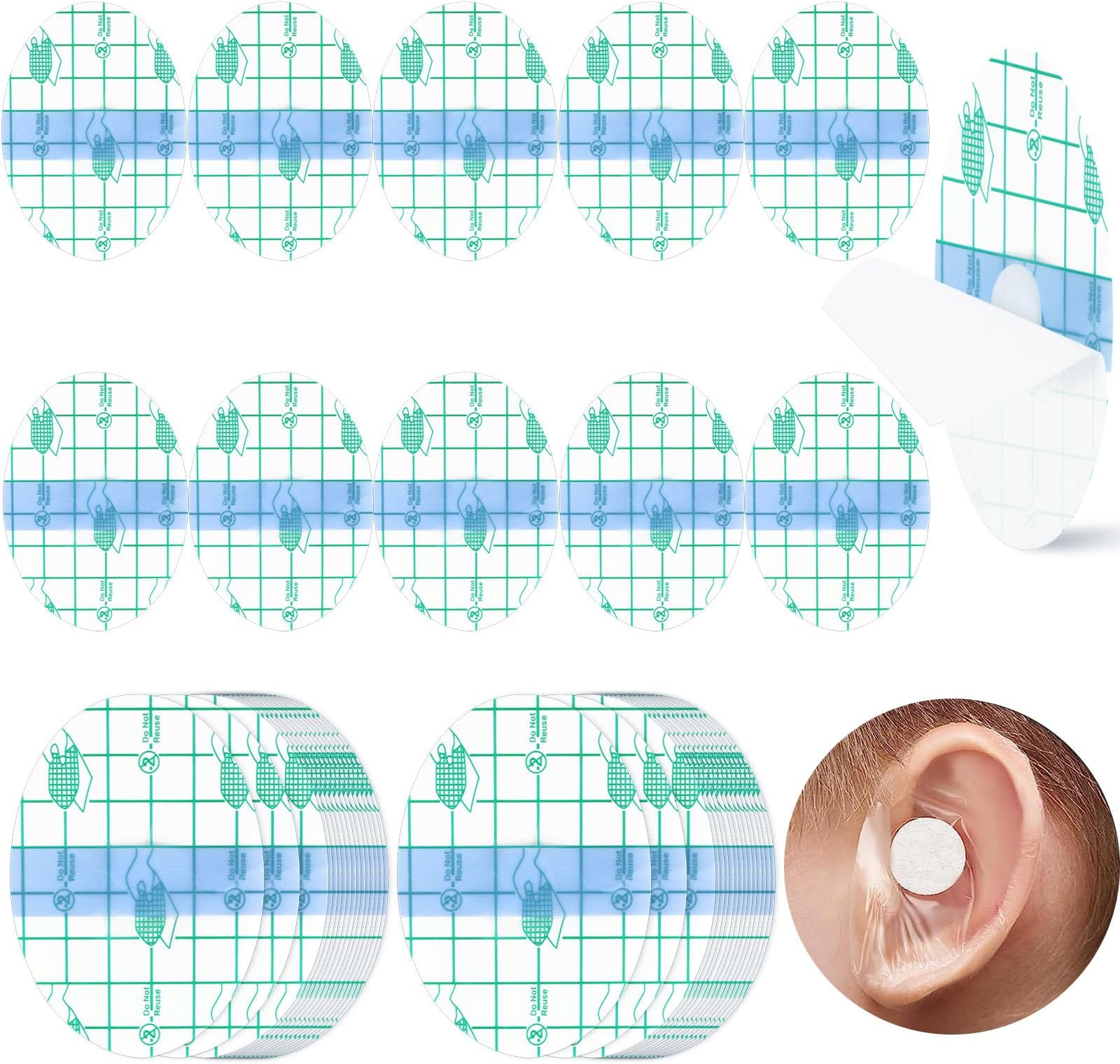 Amazon.com: Whaline 150Pcs Ear Covers for Shower Ear Protection Soft ...