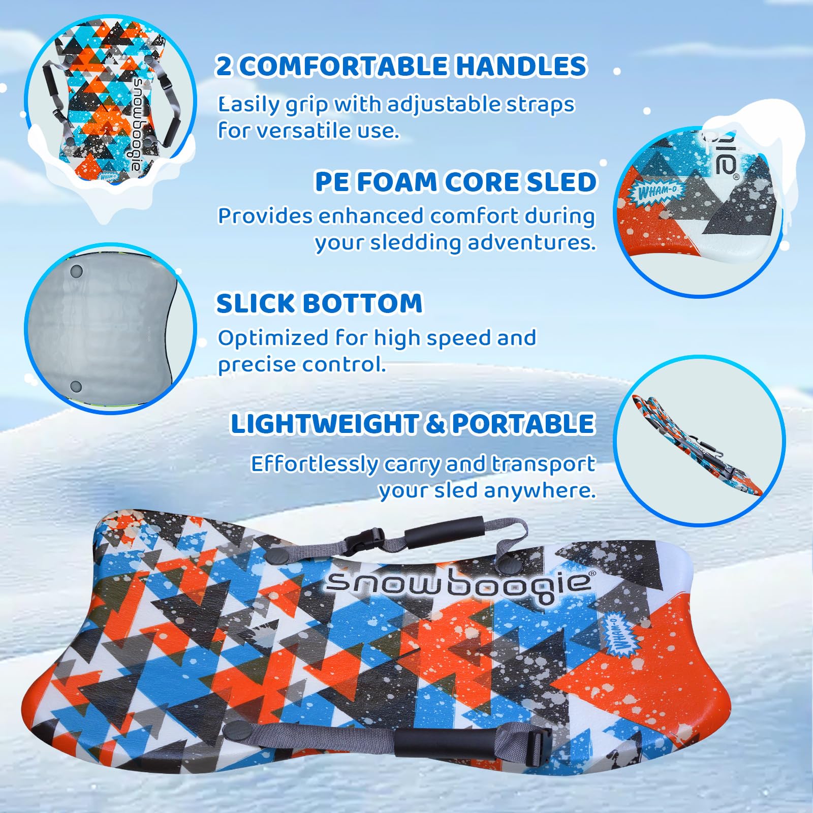 Snapklik.com : Wham-O 36 Snowboogie, Single Rider Winter Snow Sleds ...