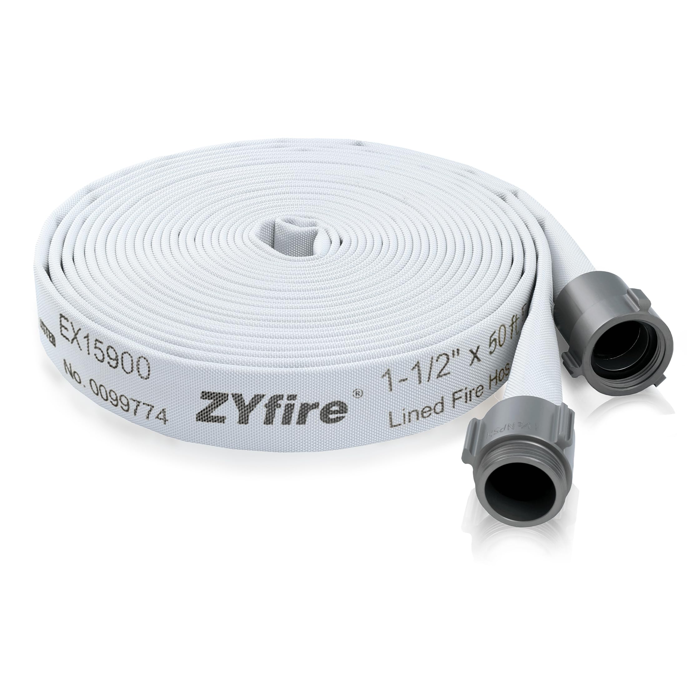 Amazon.com: ZYfire Fire Hose - 1-1/2" ID x 50 FT Single Jacket EPDM ...