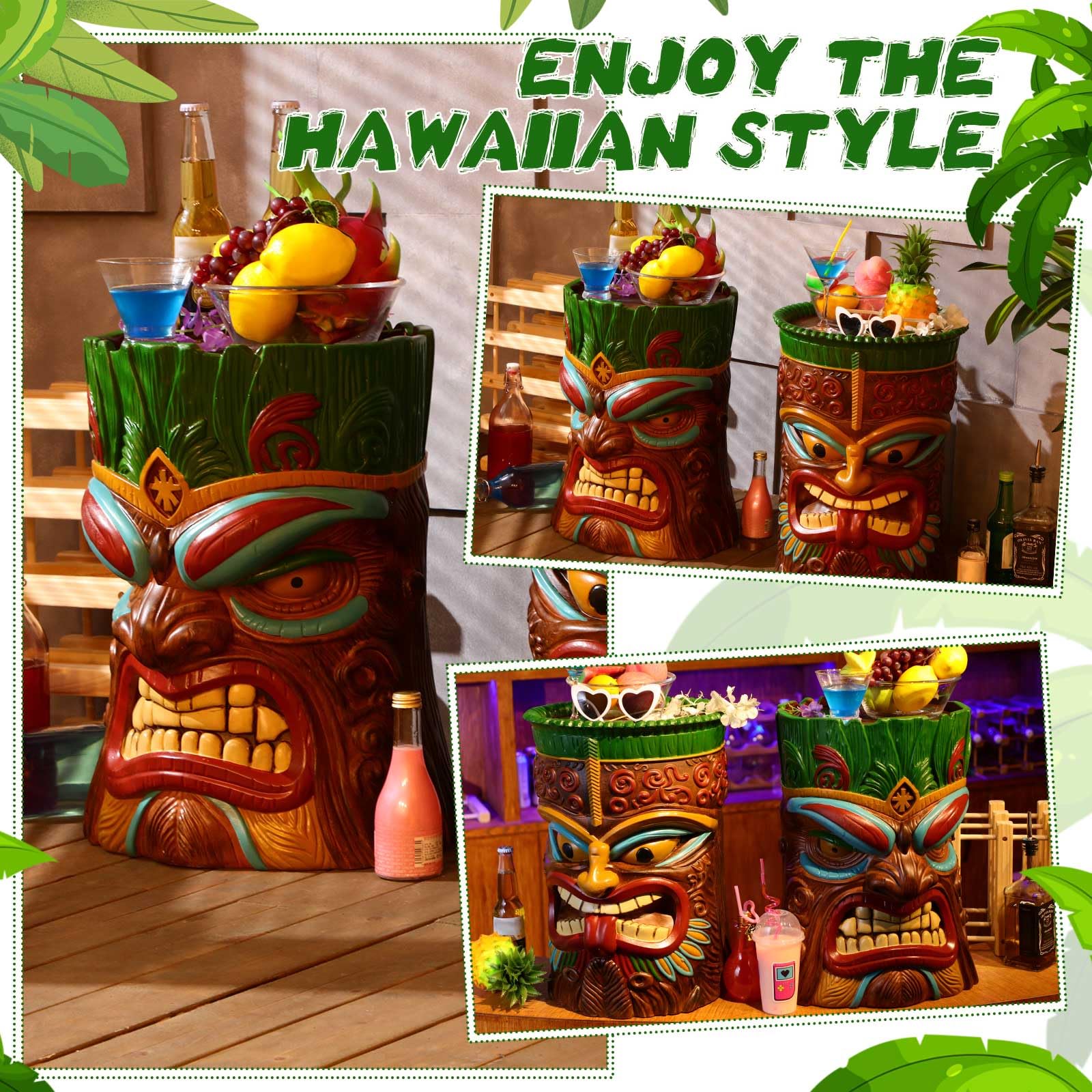 Really Cool Tiki Fountains Tiki Column With Tiki Torch Shop Now At