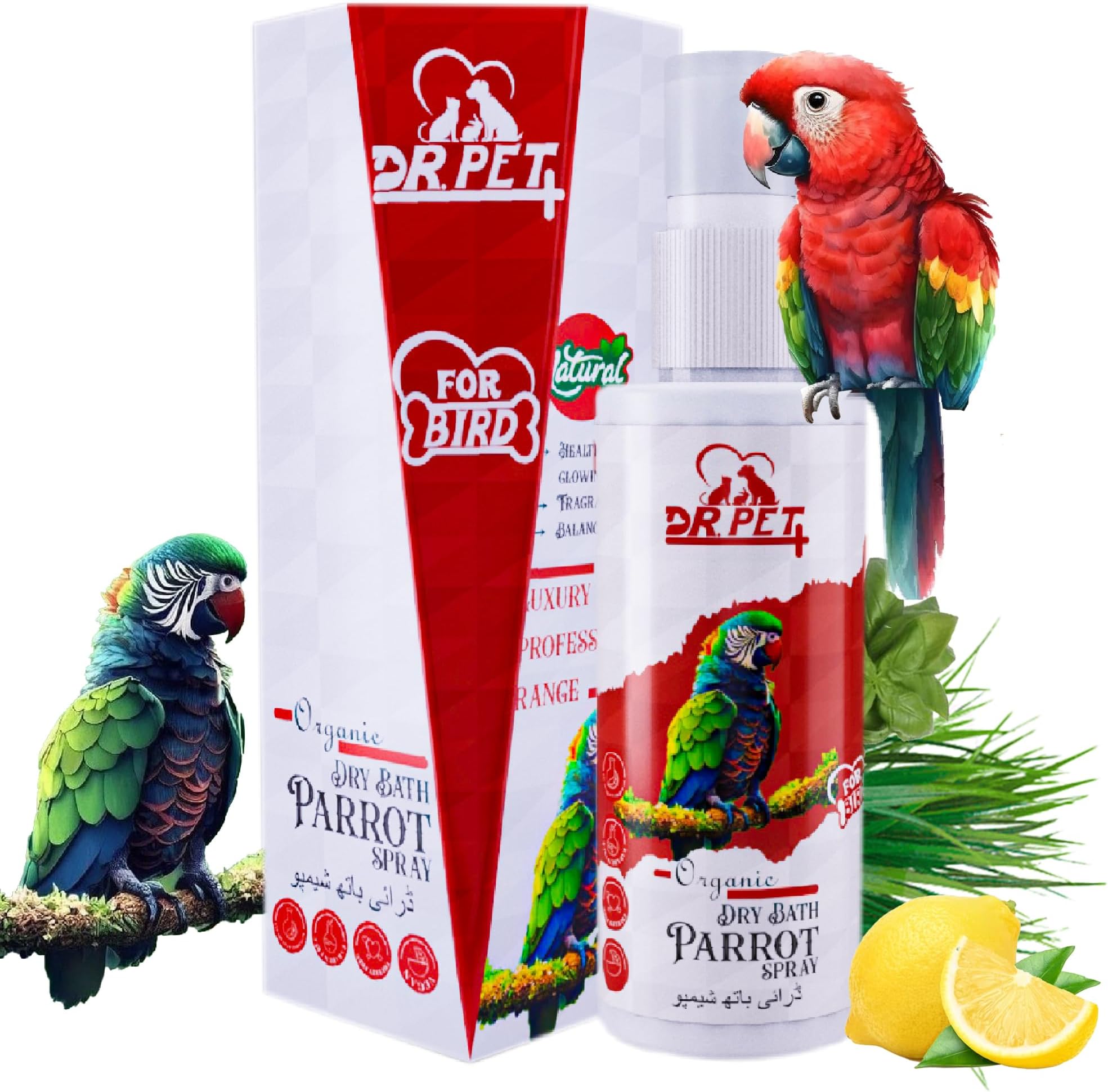 Buy Dr. Pet Plus Luxury Professional Organic Dry Bath Parrot Spray Bird ...