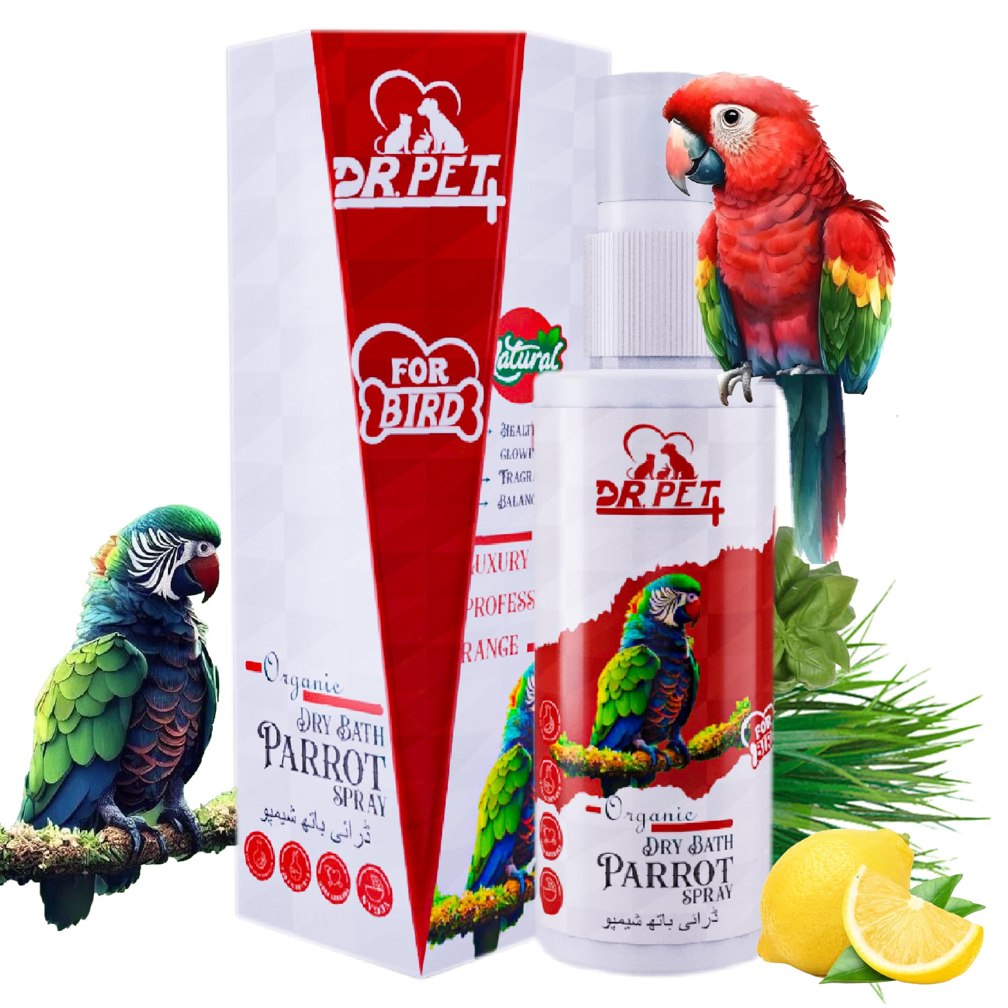 Buy Dr. Pet Plus Luxury Professional Organic Dry Bath Parrot Spray Bird ...