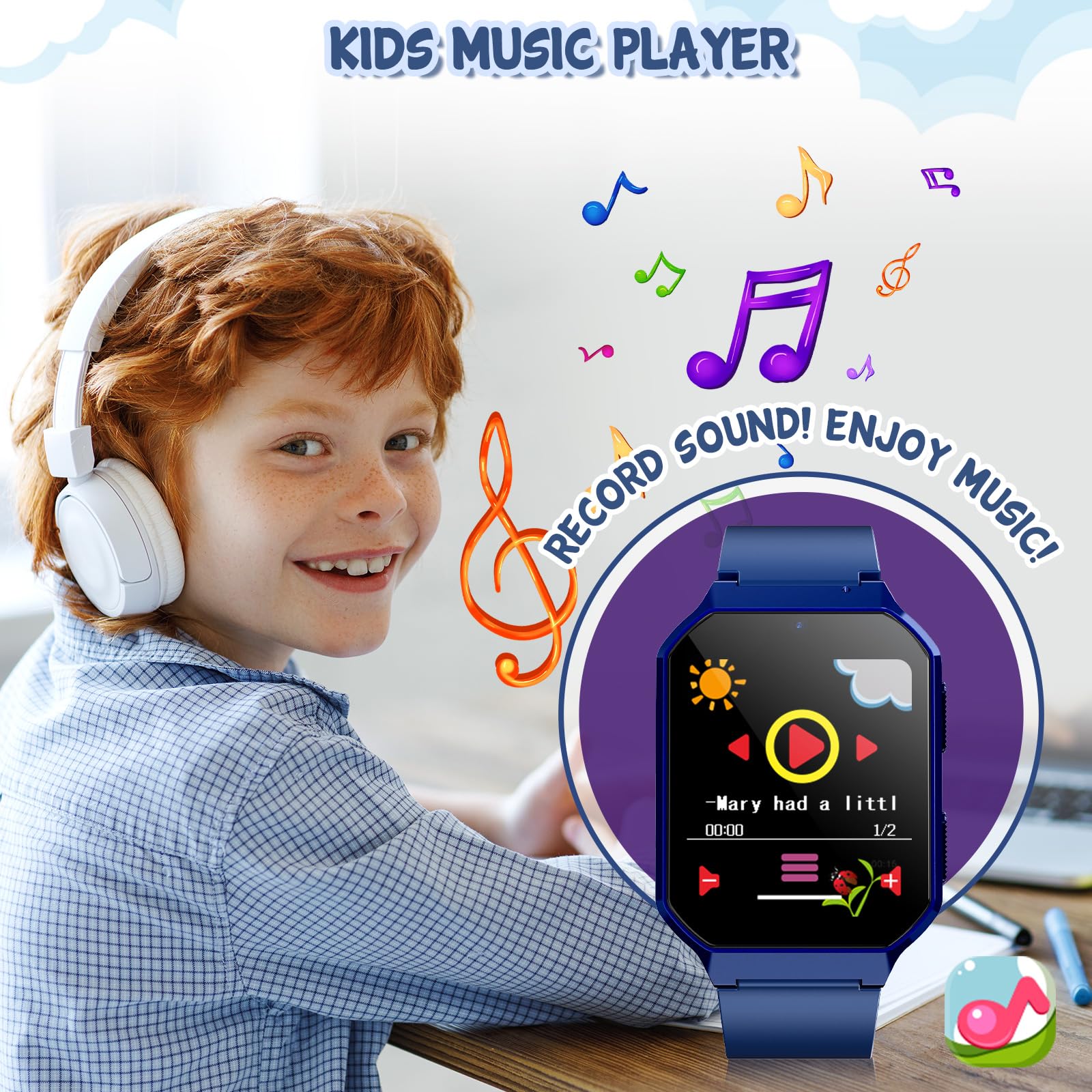 Snapklik.com : DERUI Smart Watch For Kids 3-12 Years Boys Girls, 26 ...