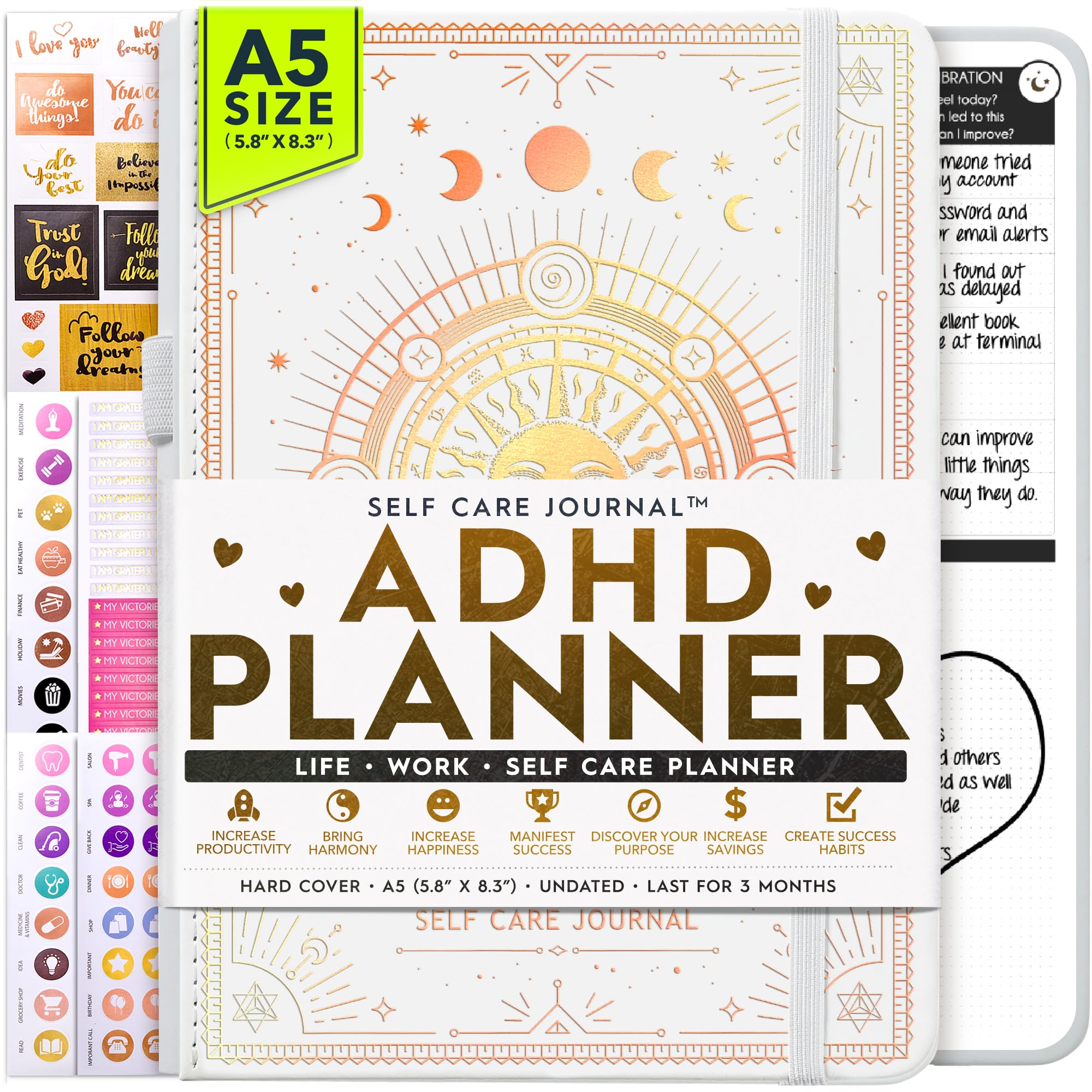 Snapklik.com : Self Care Journal And ADHD Planner - 5 Minute Journal ...