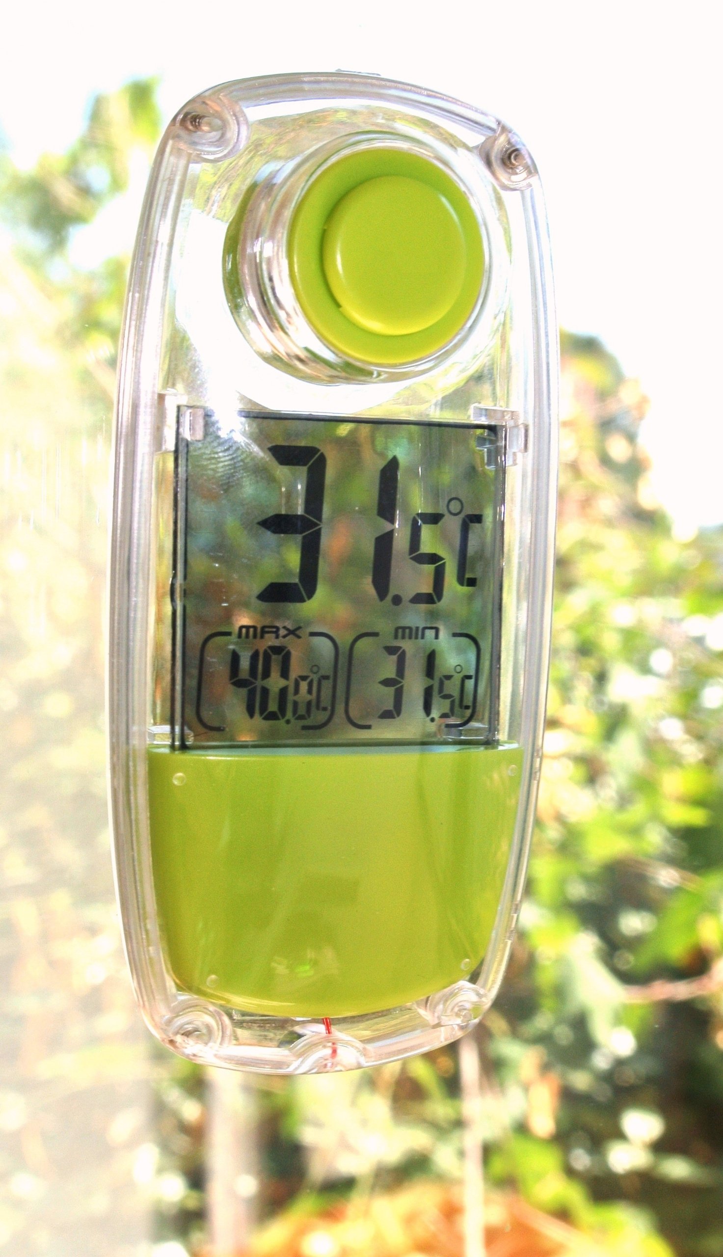INTERHOME Solar-Powered Thermometer for Indoor/Outdoor Use : Amazon.co ...