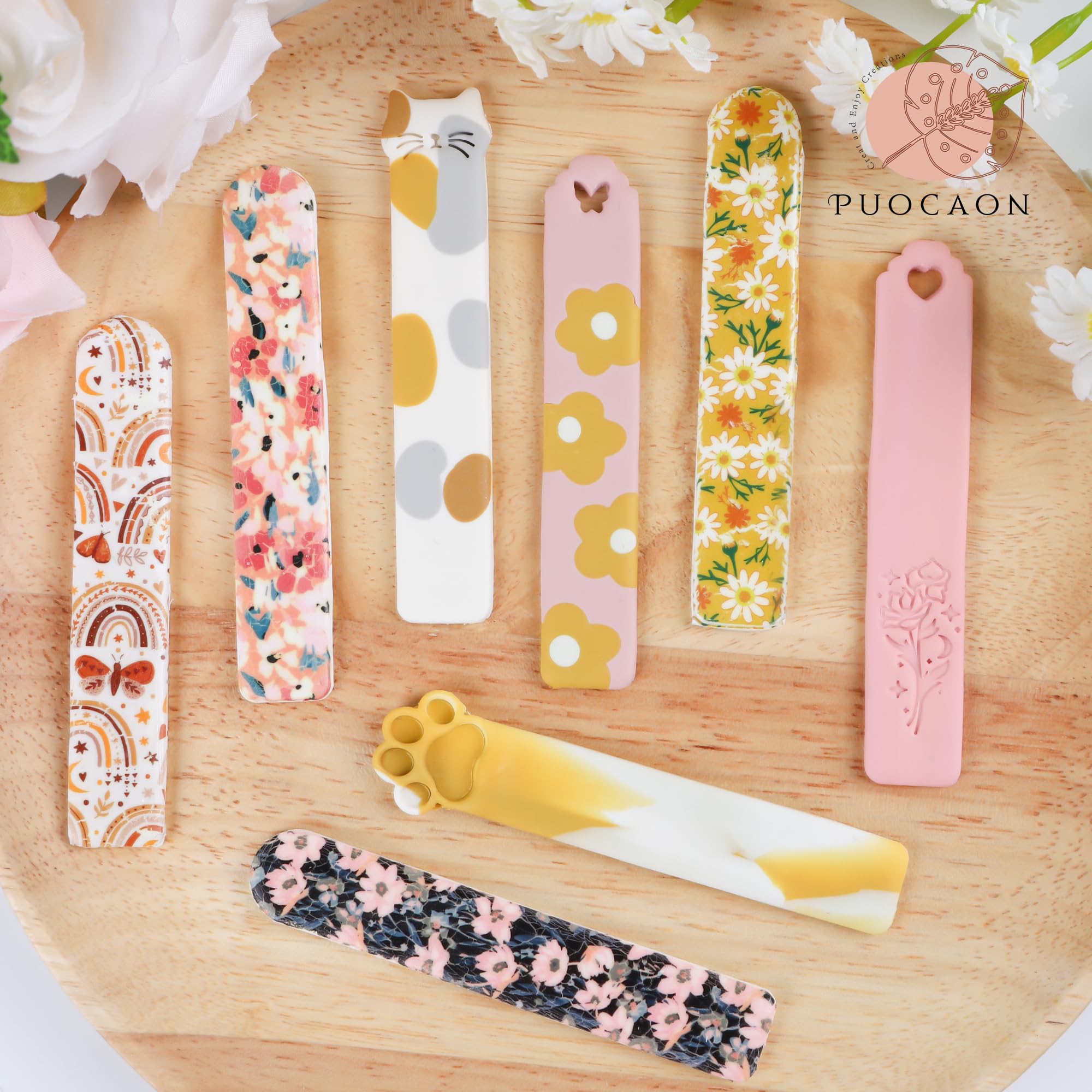 Snapklik.com : Puocaon Bookmark Polymer Clay Cutters - 6 Pcs Clay ...