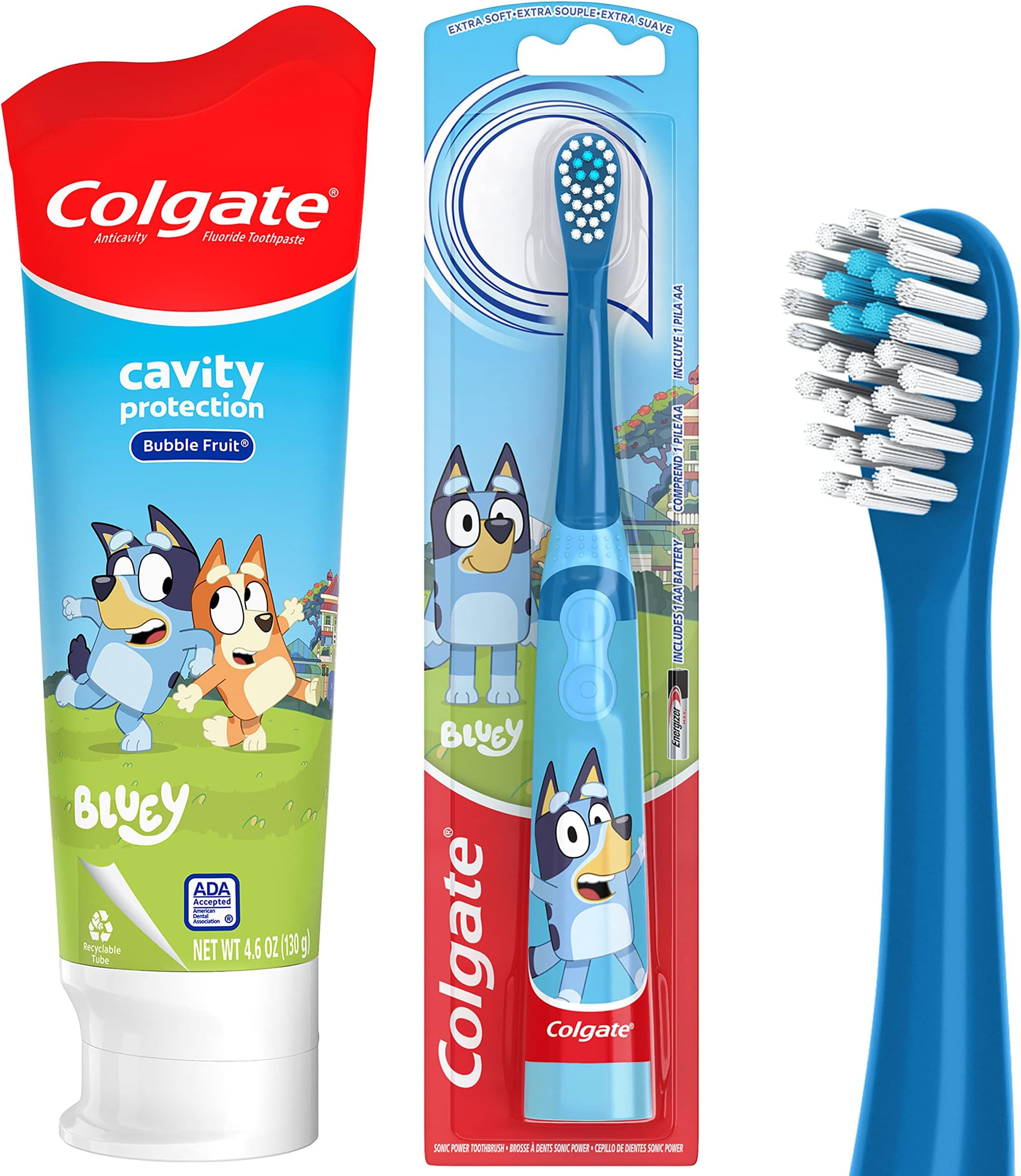 Amazon.com: Colgate Kids Bluey Battery Powered Toothbrush and ...