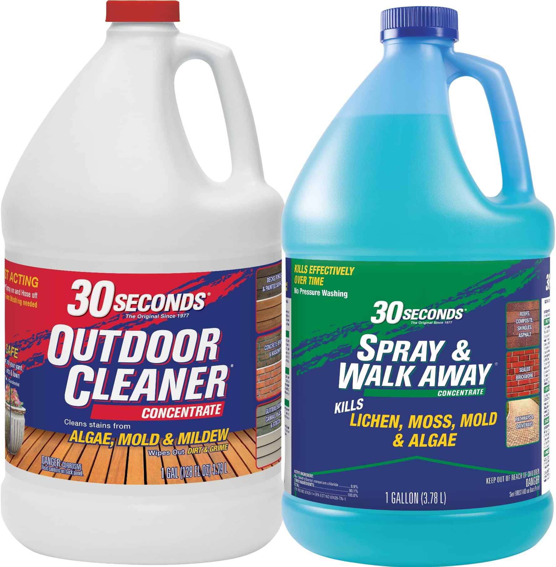 Amazon.com : 30 SECONDS Outdoor Cleaner Concentrate for Mold, Mildew ...