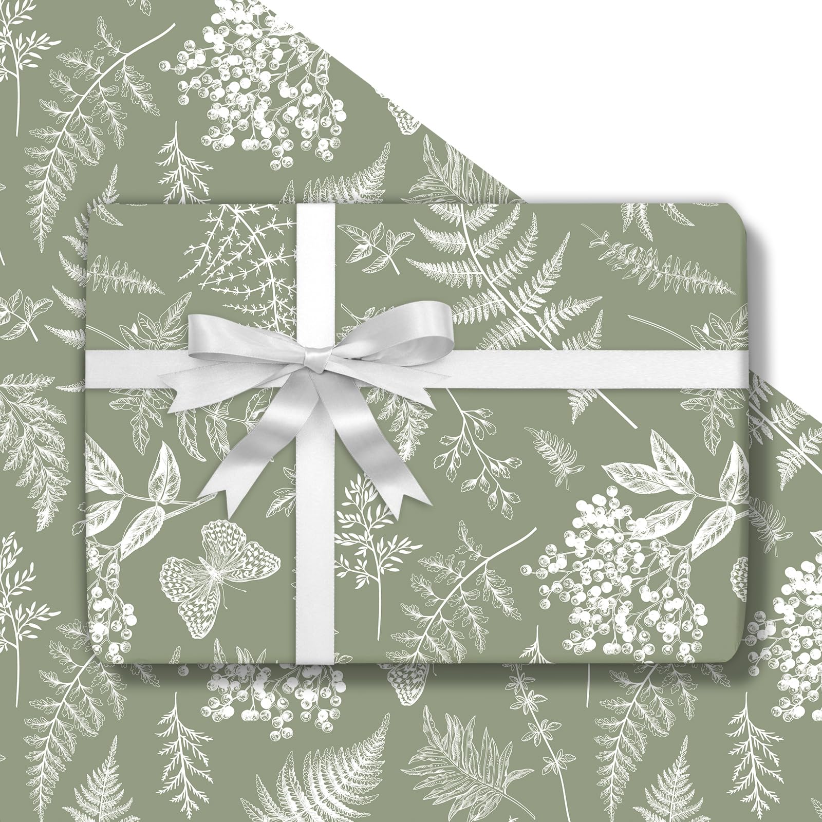 Amazon.com: JarThenaAMCS Botanical Wrapping Paper - Mini Roll - 17 In x ...