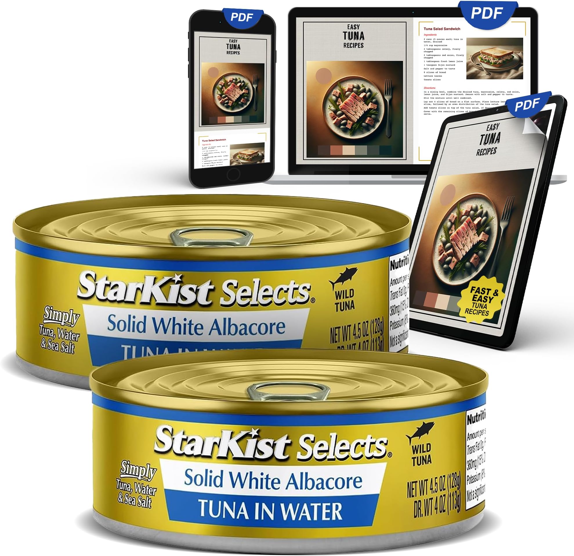 Amazon.com : StarKist Solid White Albacore Tuna in Water, 5 oz Can ...