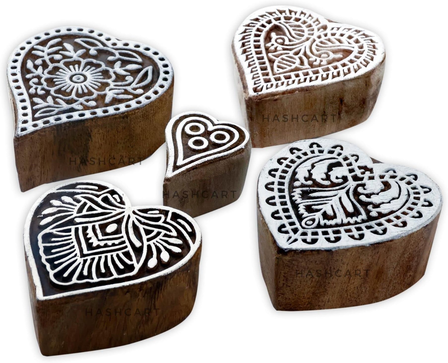Amazon.com: HASHCART® Round and Mandala Wooden Printing Stamps for ...