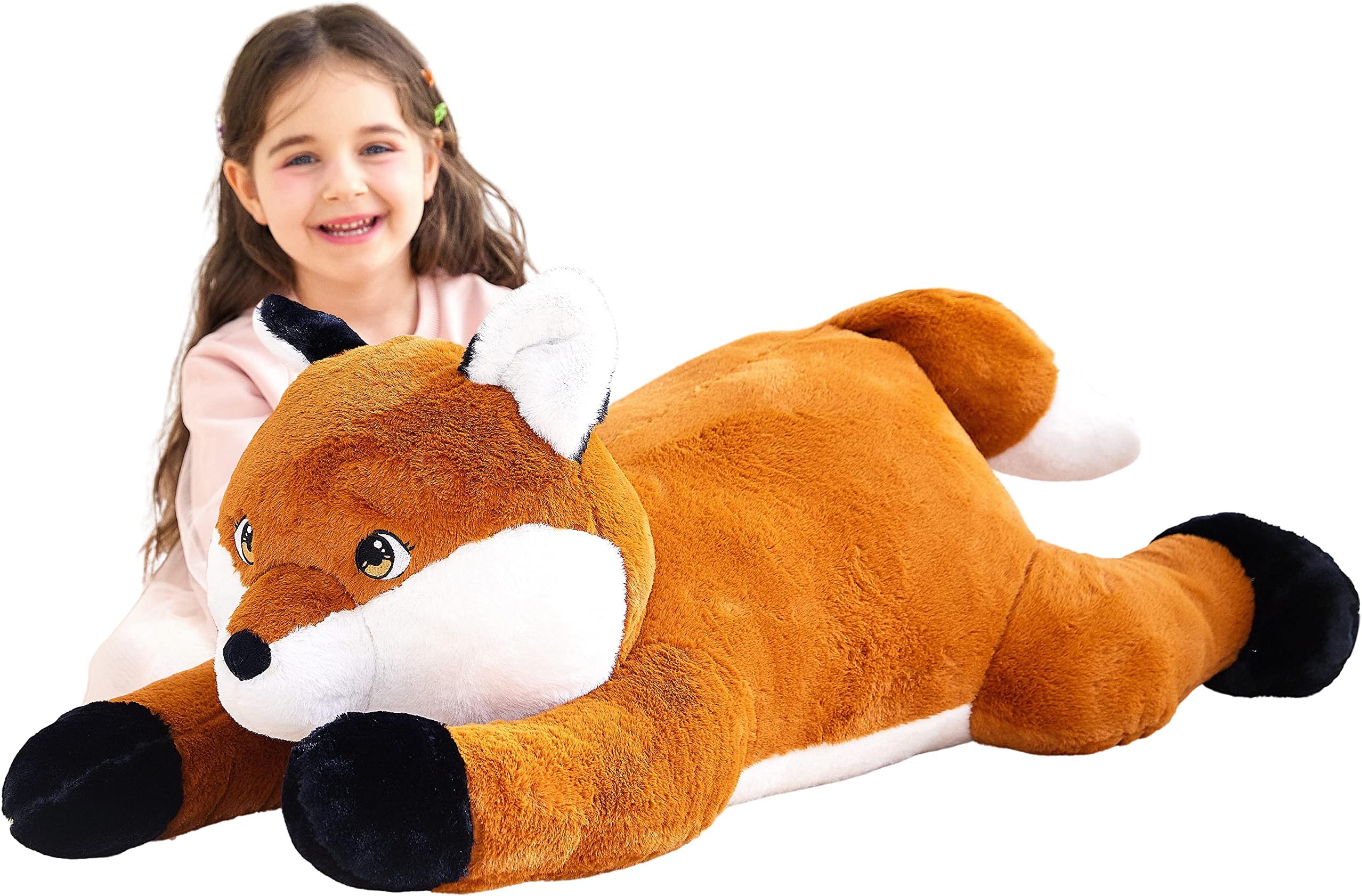 Amazon.com: Cloth Dolls Stuffed Fox Hugging Plush Nine Tailed Fox ...