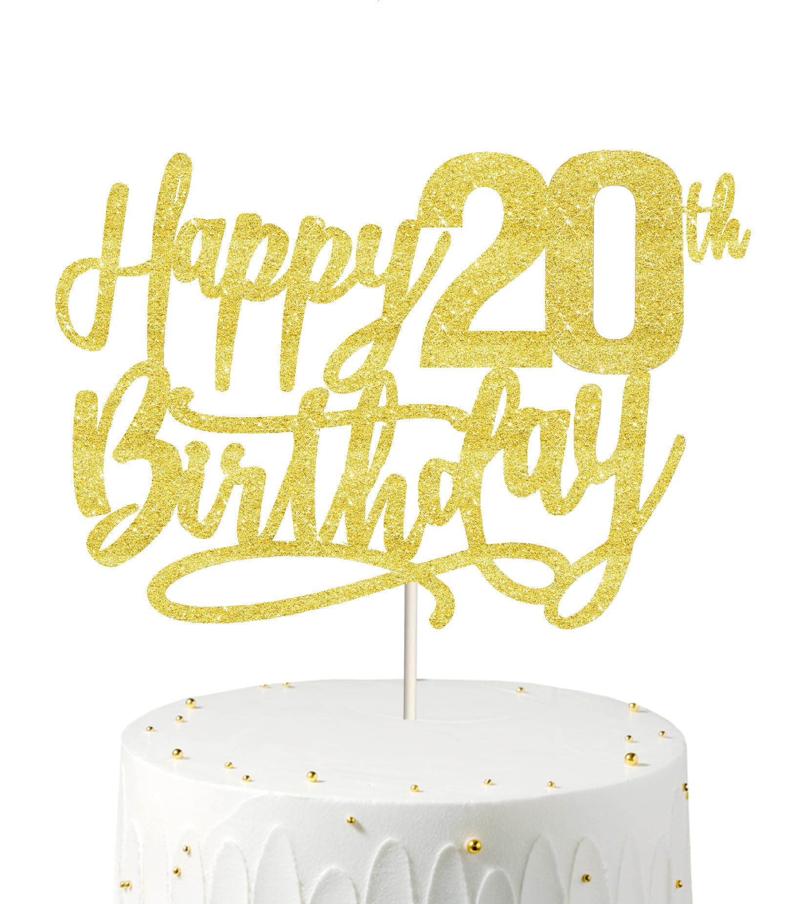 Snapklik.com : 20 Birthday Cake Toppers, 20th Birthday Decorations ...