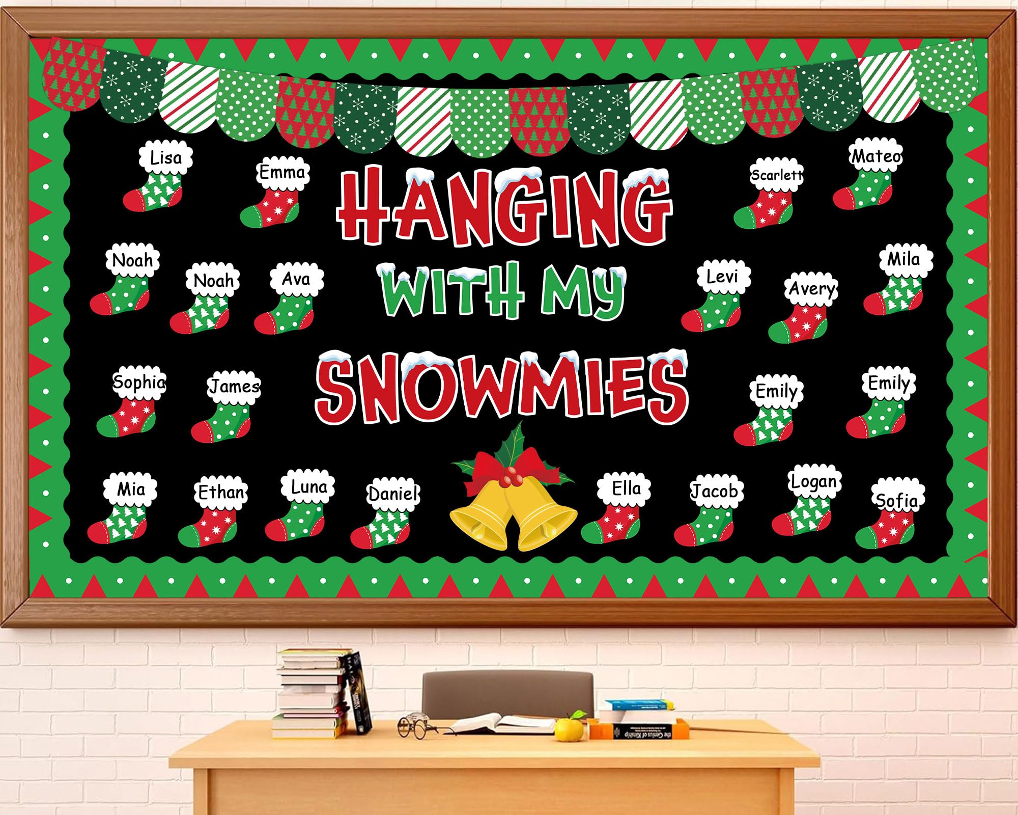Amazon.com : gisgfim Christmas Bulletin Board Decorations Set Xmas ...