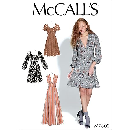 Amazon.com: McCall's Patterns M7116 Misses' Dresses, Size B5 (8-10-12 ...