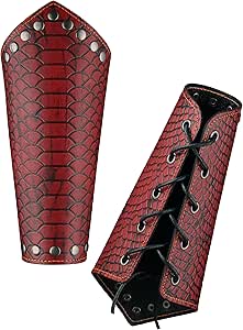 Amazon.com: HAQUIL Medieval PU Leather Buckle Arm Bracers Leather Wrist ...