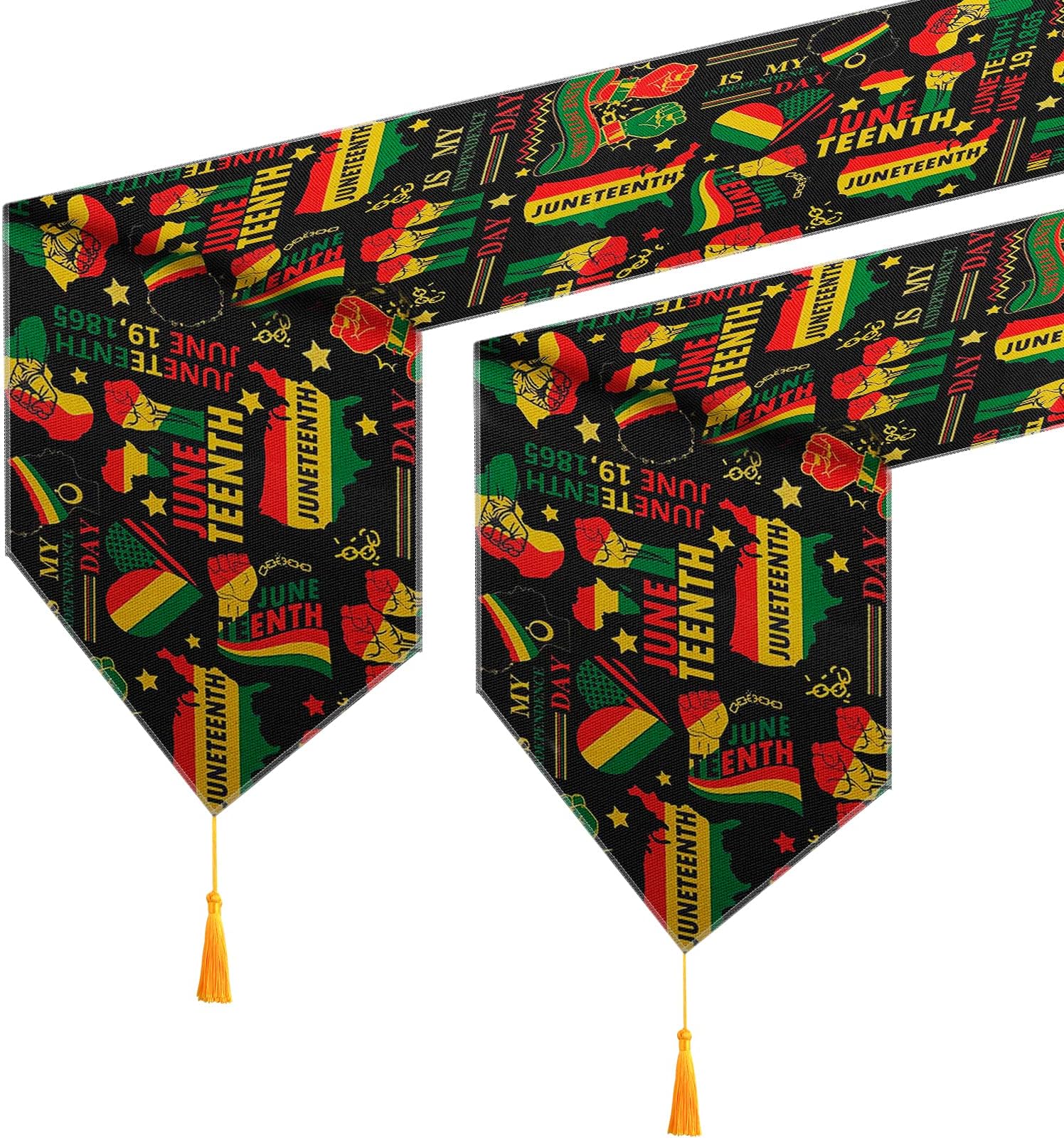 Amazon.com: Mixweer 4 Pack Juneteenth Table Runner Black History Month ...