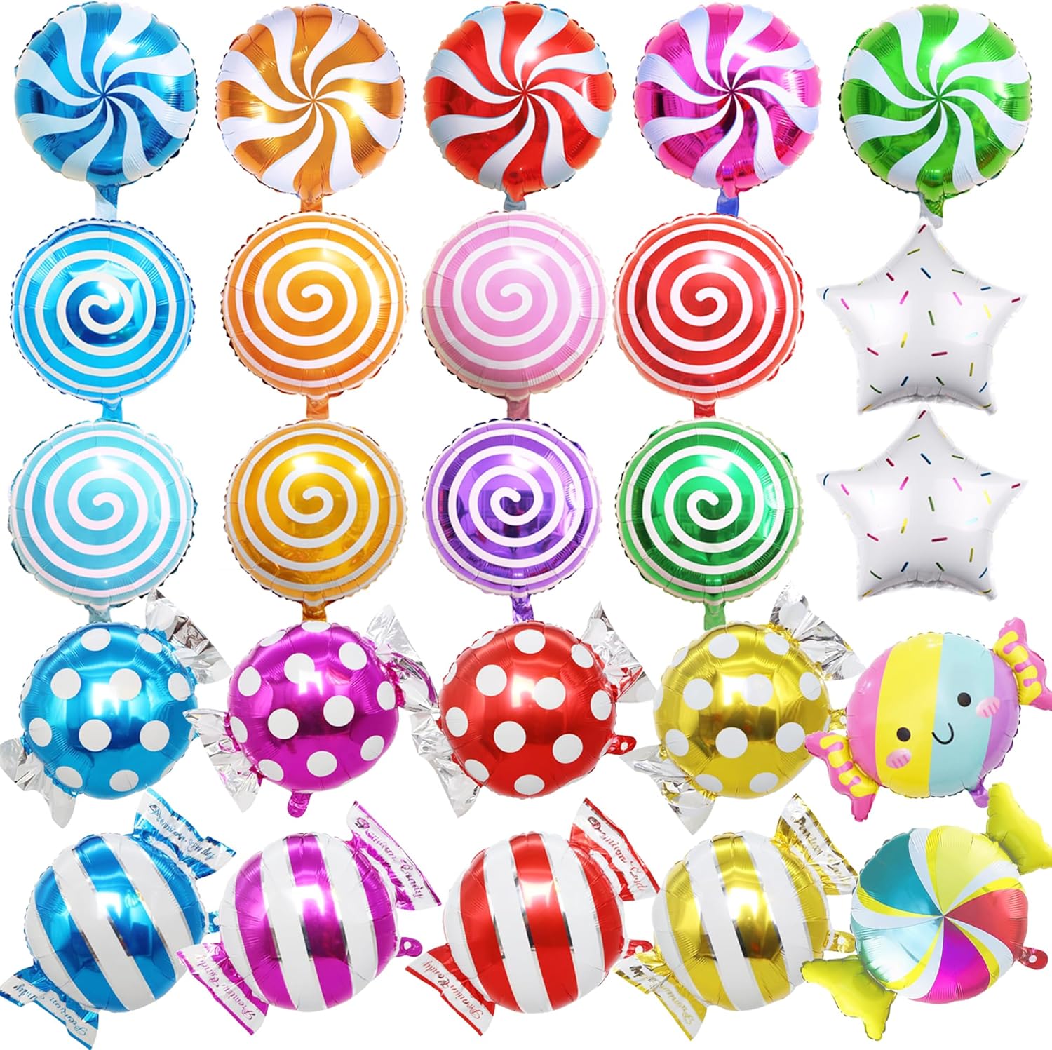 Amazon.com: YayaVibe Candy Balloons Candyland Party Decorations ...
