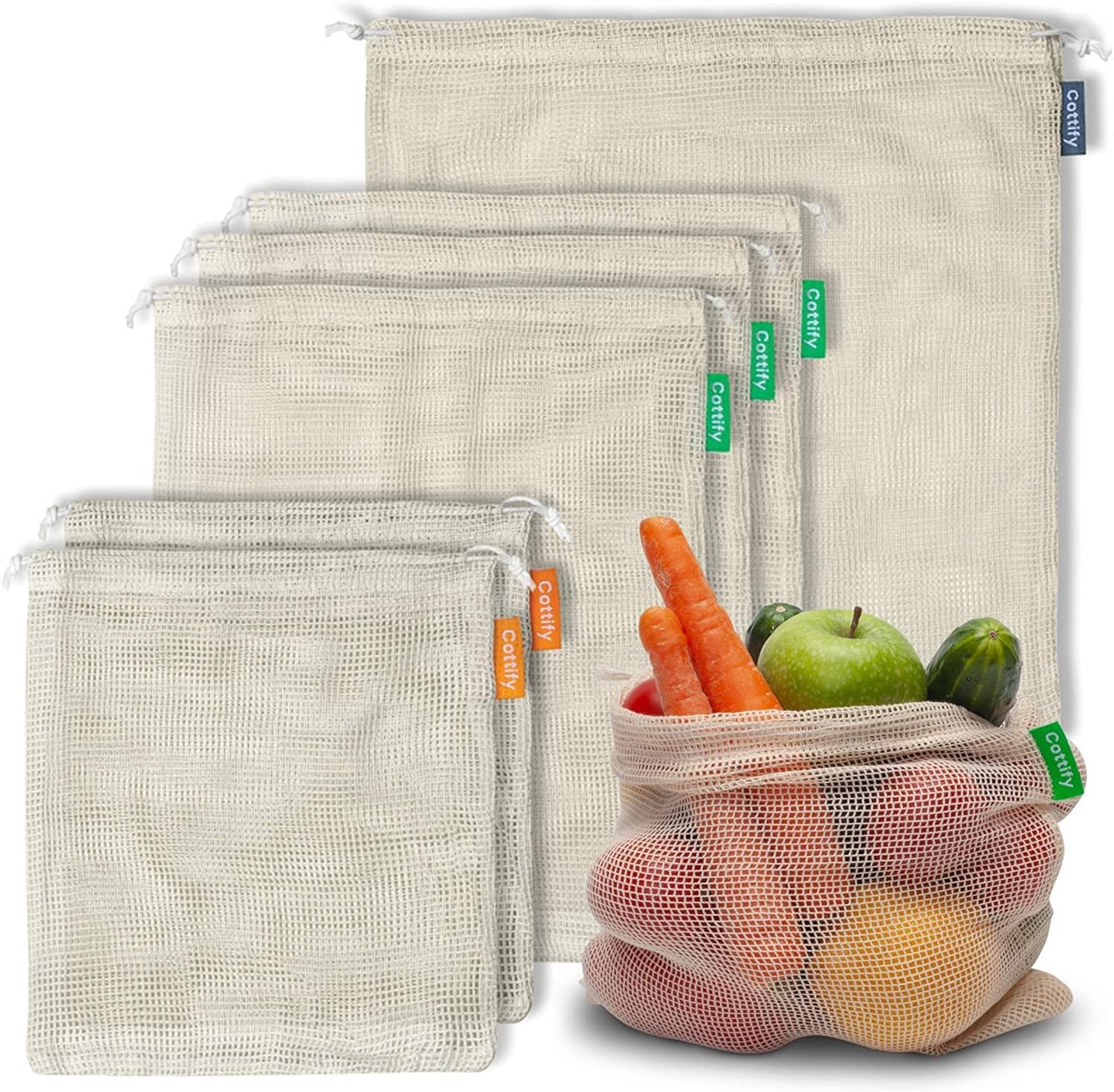 Amazon.com: utilifox Reusable Produce Bags, Eco Friendly Mesh Bags For ...