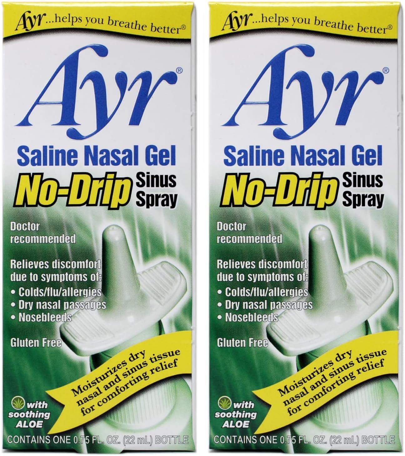 Amazon.com : AYR Saline Nasal Gel No-drip Sinus Spray with Soothing ...