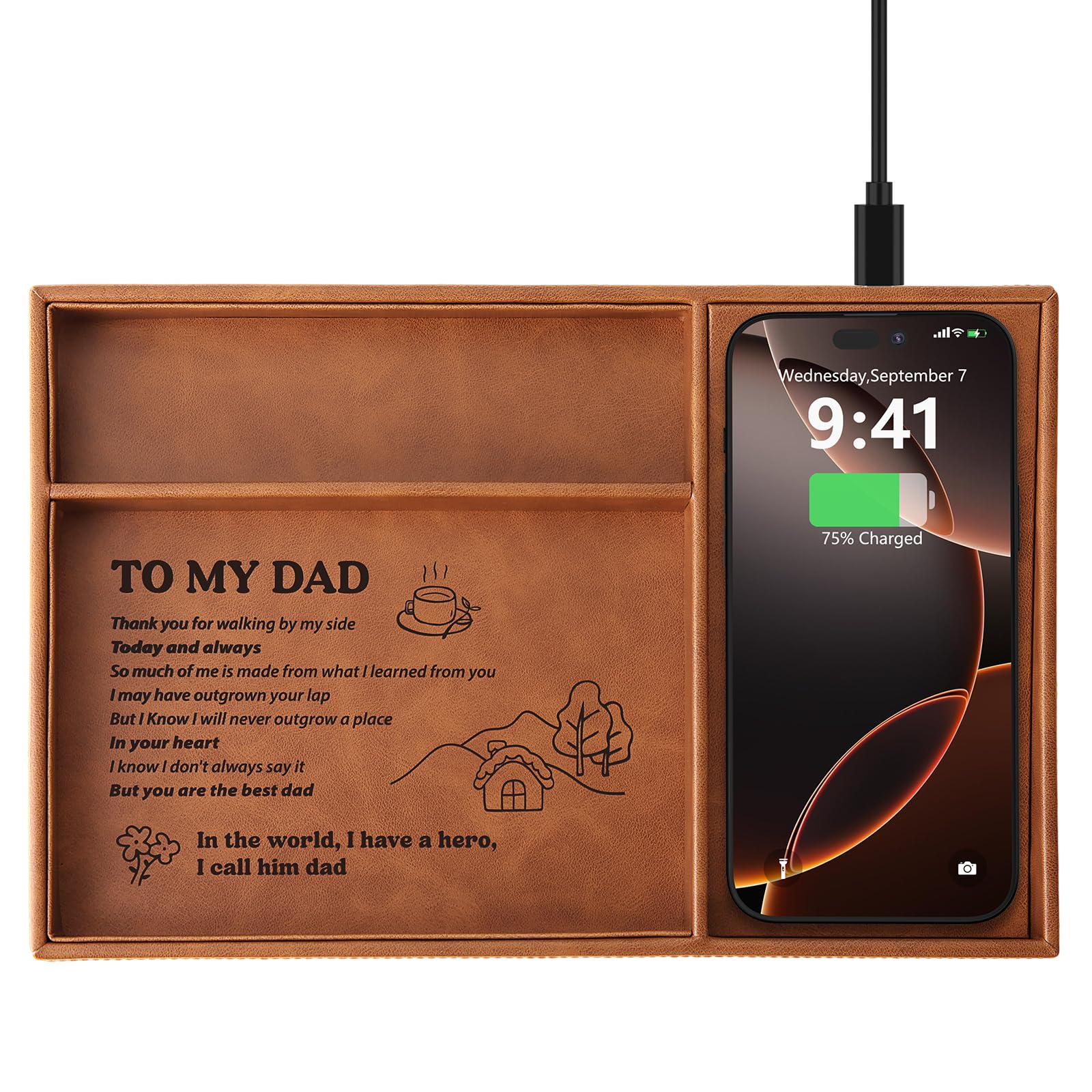 Amazon.com: Gifts for Dad Christmas Xmas from Daughter Son, PU Leather ...
