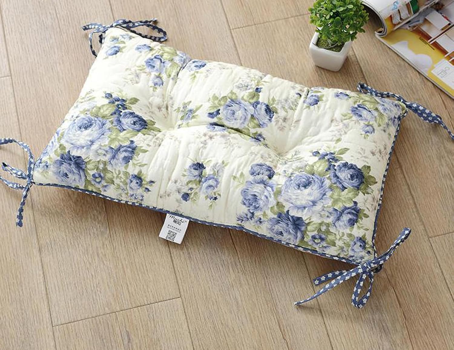 Amazon.com: JEIMALEN Rectangle Stool Cushion with Four Straps Soft ...