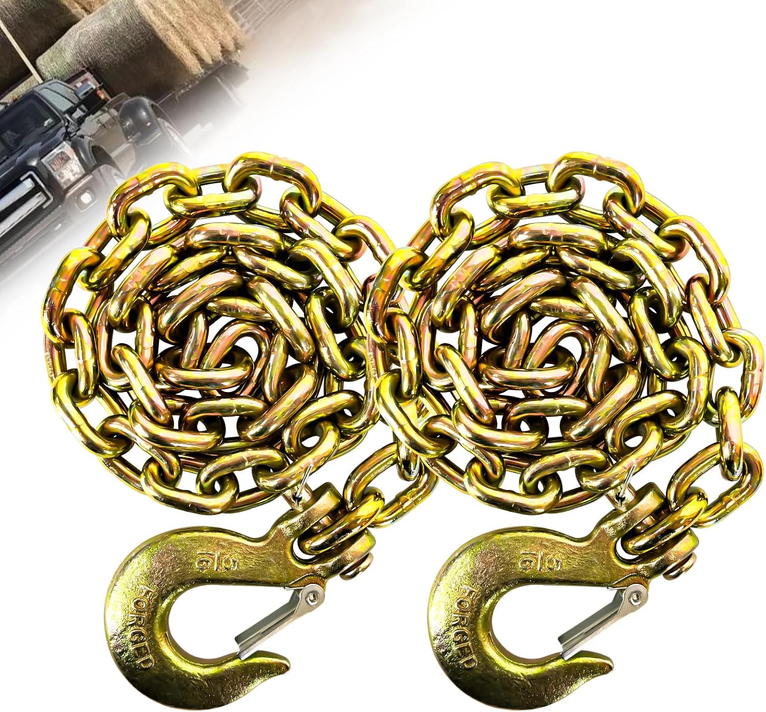 Amazon.com: 5/16" Trailer Safety Chains G80 Tow Chains with G70 Clevis ...