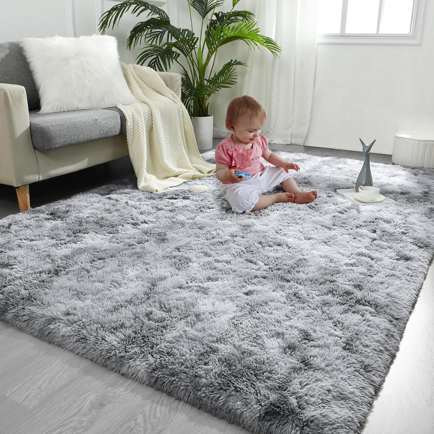Amazon.com: Sour Lemon 8x10 Area Rugs for Bedroom, Living Room Fluffy ...